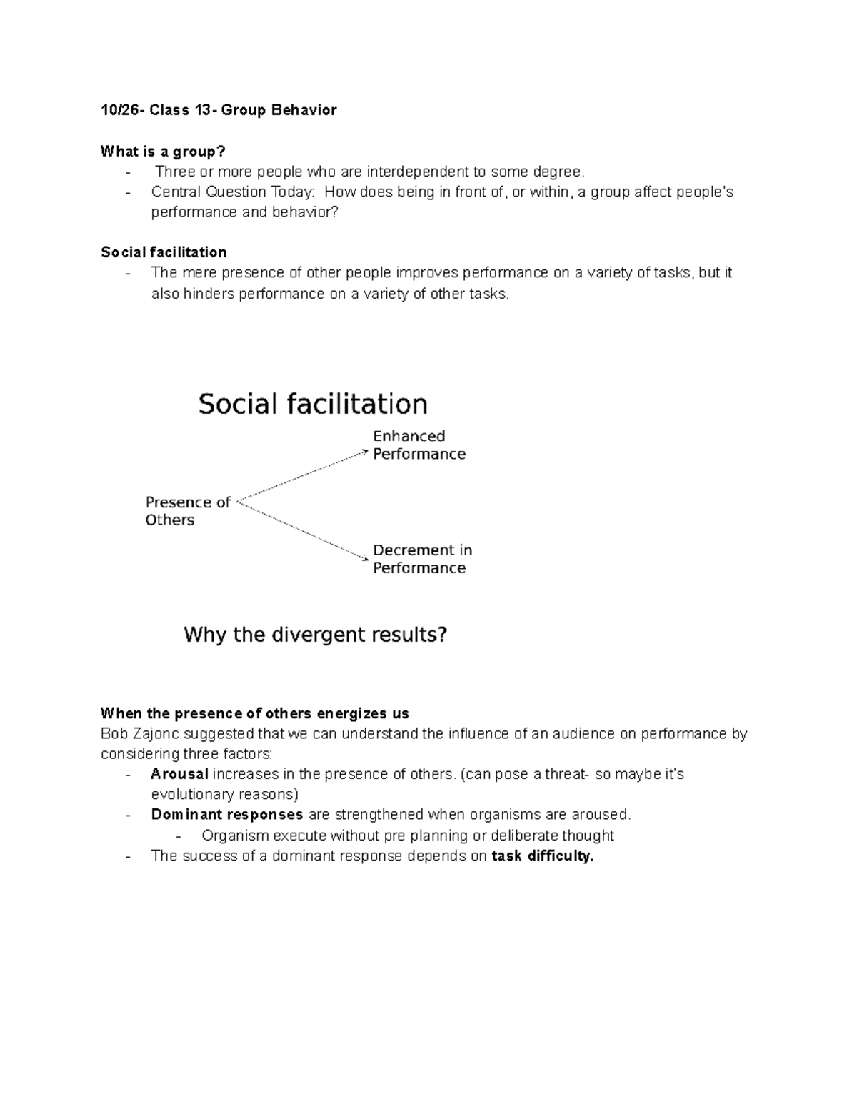 Class 13 Group Behavior 10 26 Class 13 Group Behavior What Is A