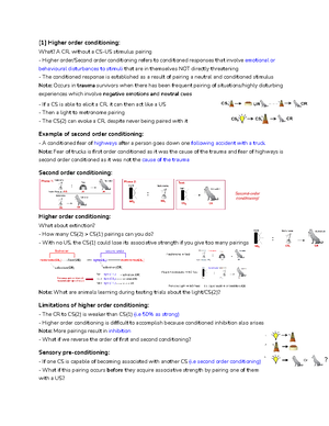 Week 3 Classical conditioning - [1]: Contiguity Contiguity was the ...