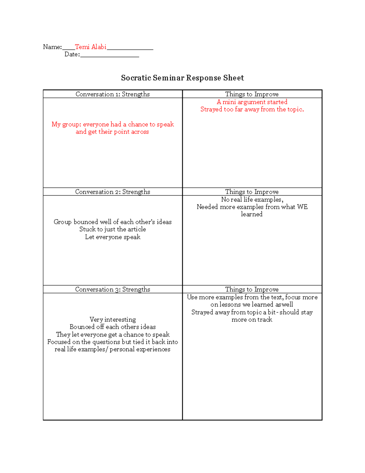 Socratic Response copy x H - Name:Temi Alabi________ Date ...