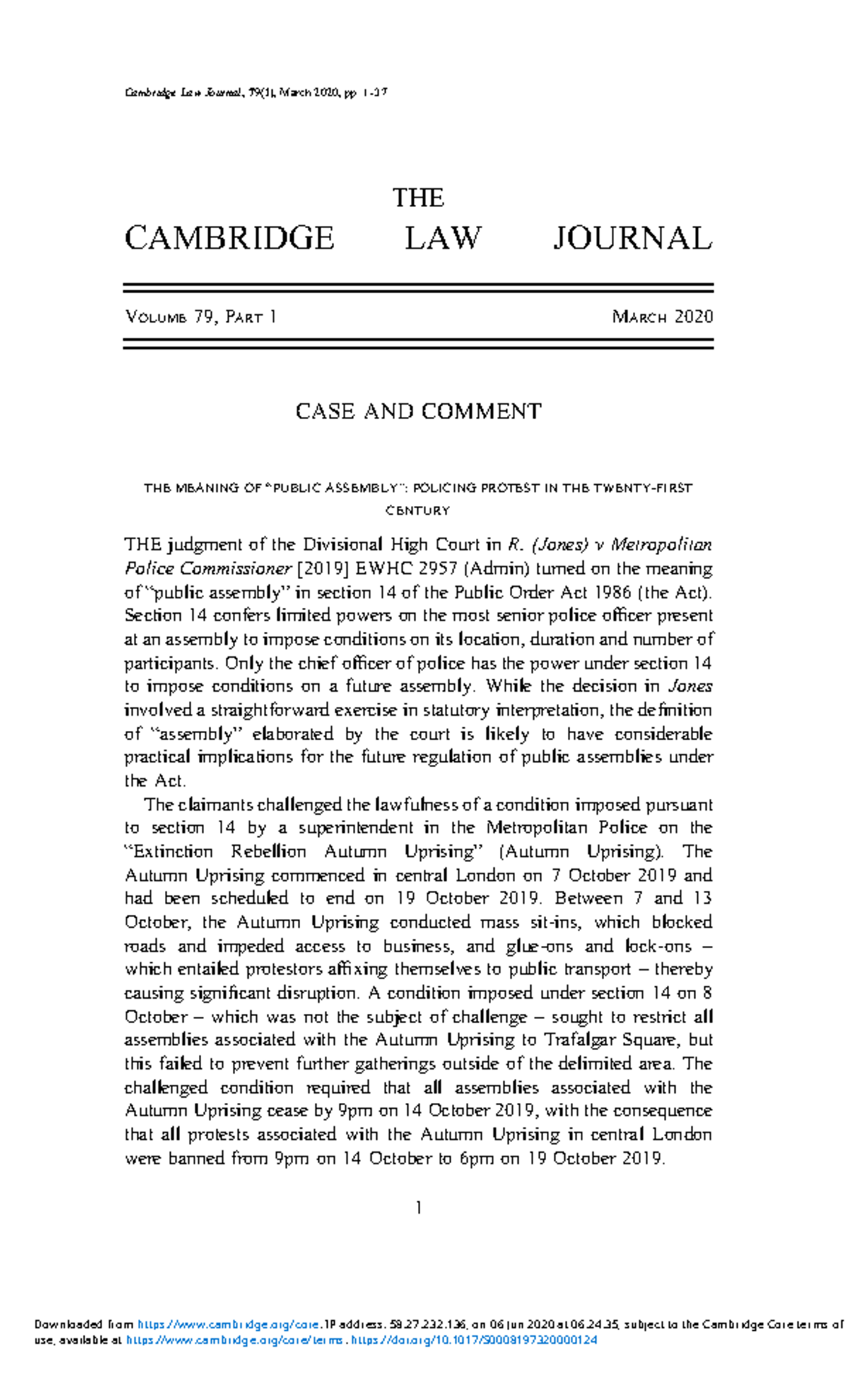 1 - Lecture notes 3 - THE CAMBRIDGE LAW JOURNAL VOLUME79, PART1MARCH ...