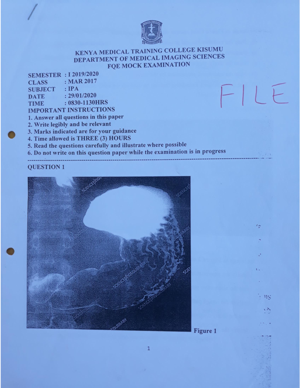 IPA FQE. QUIZ-1 - FQE IET - Radiography and imaging sciences - Studocu