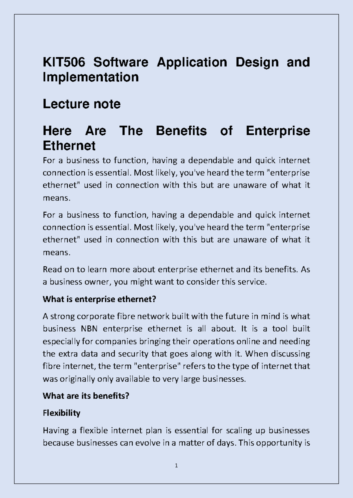 KIT506 Software Application Design and Implementation lecture note Here Are The Benefits of ...