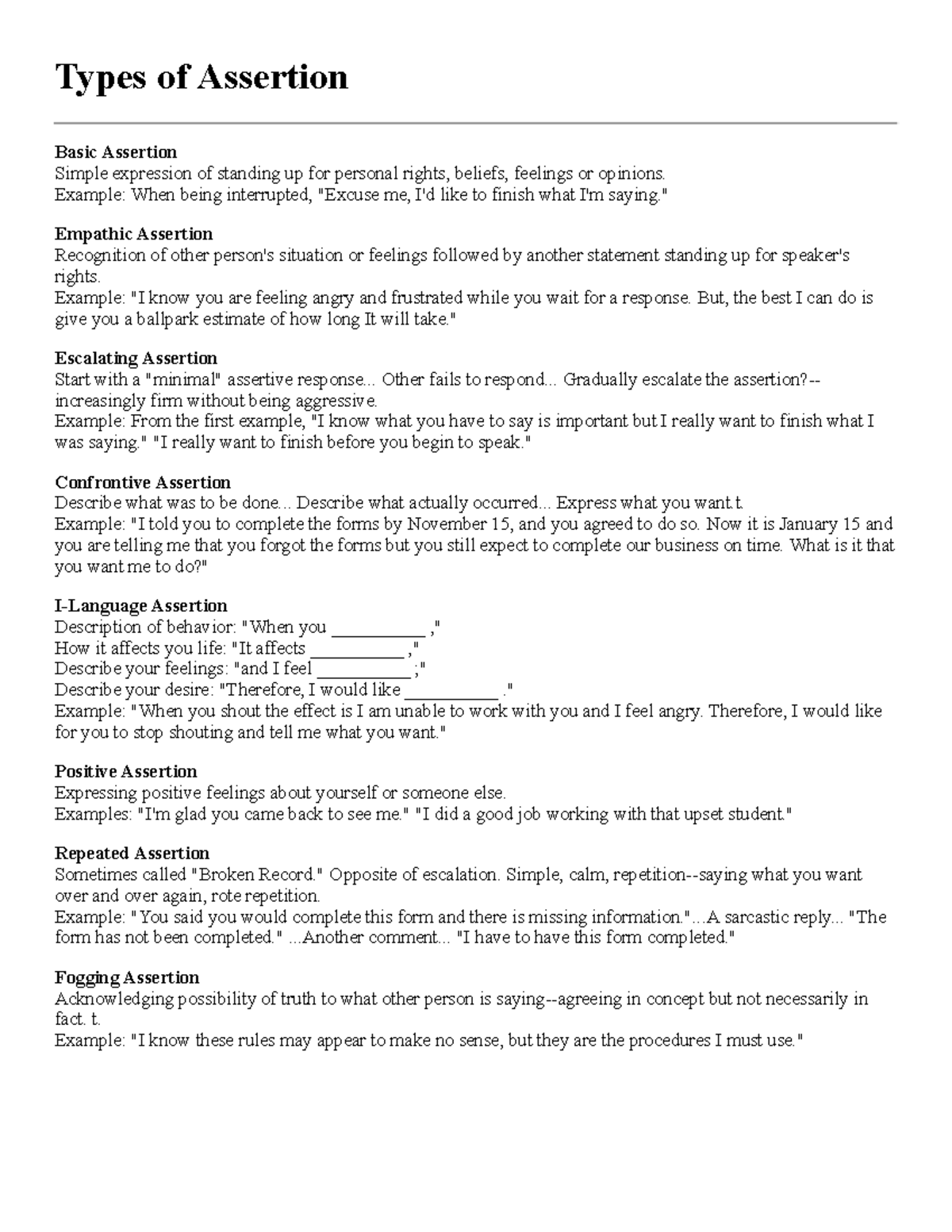 Assert-hand02 - this is just a note - Types of Assertion Basic ...