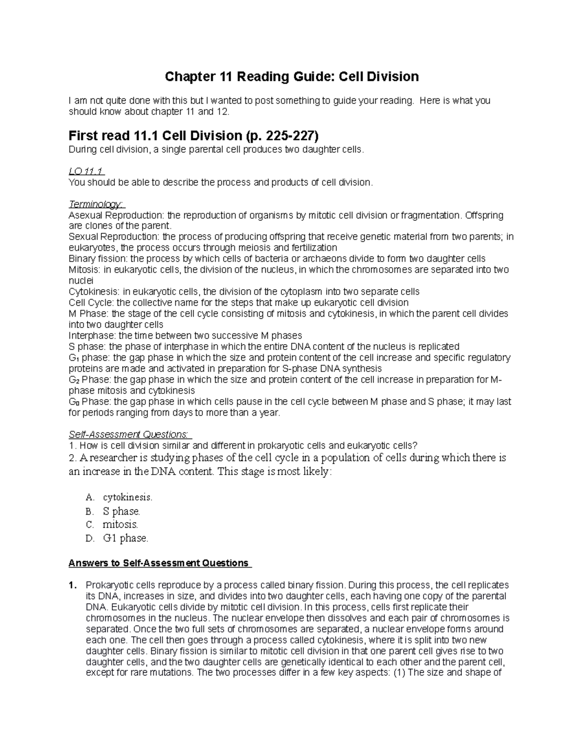 11.1-11.3 Reading Guide - Chapter 11 Reading Guide: Cell Division I am ...