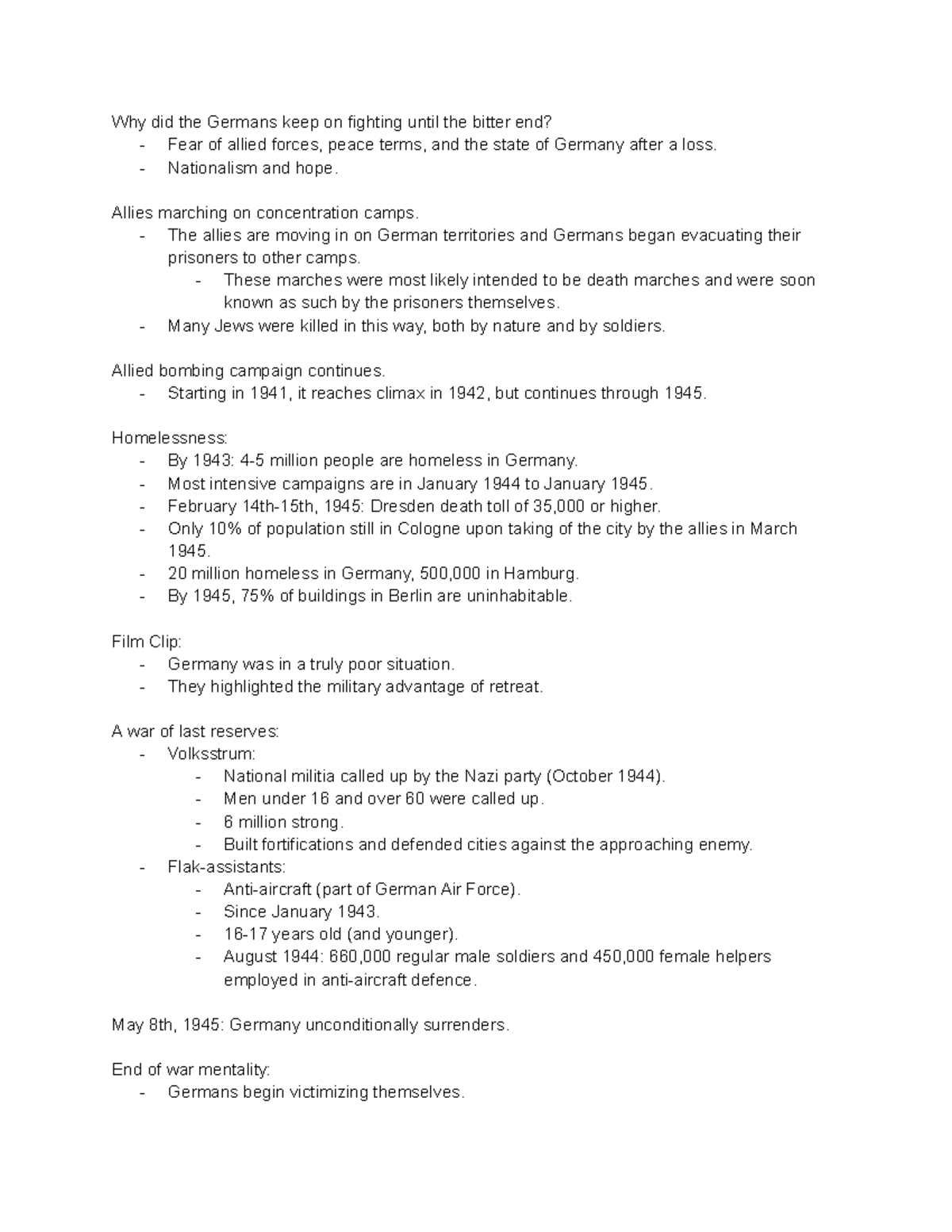 L024 The Conclusions of WW2 - Why did the Germans keep on fighting ...