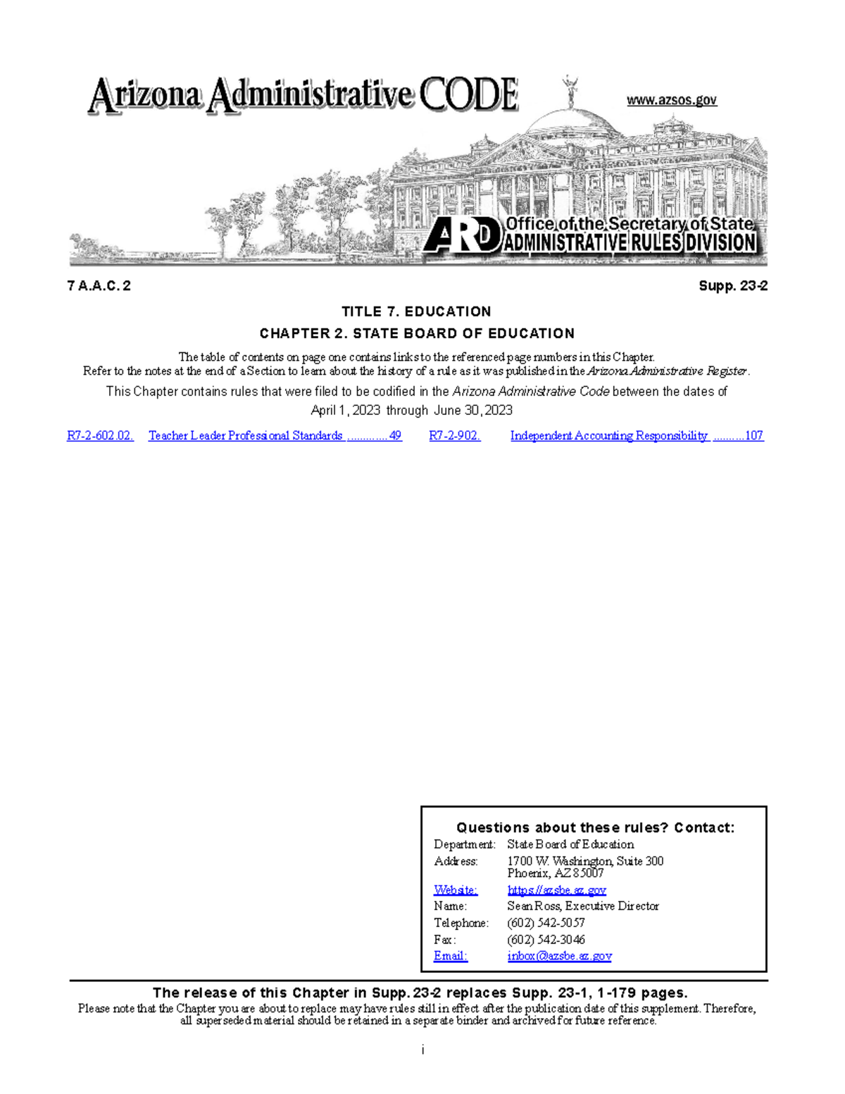 Arizona Administrative Code - ELM-250 - GCU - Studocu