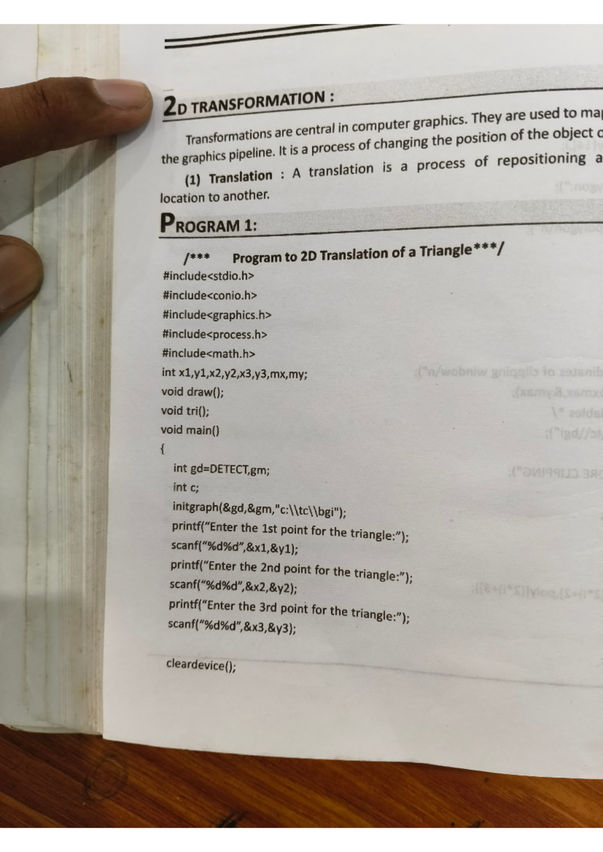 2d transformation programs - computer graphics - Studocu