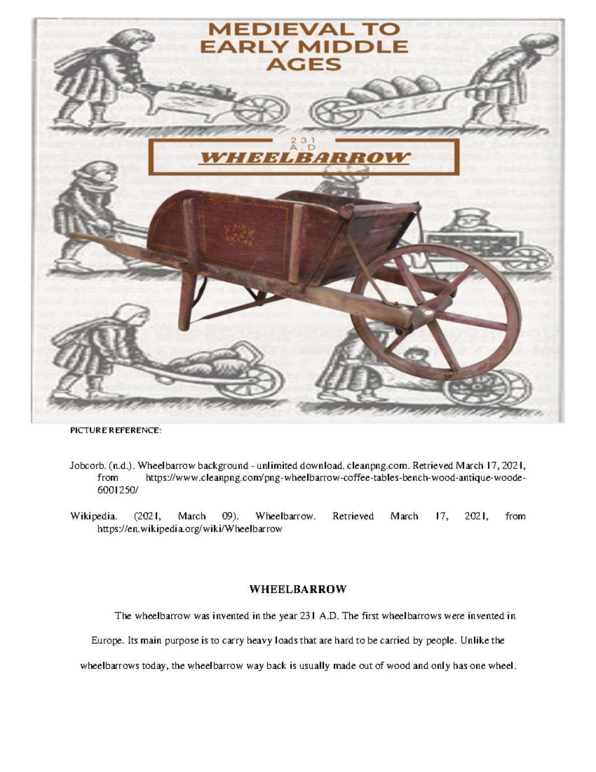 IPM 1 Medieval age inventions - PICTURE REFERENCE: Jobcorb. (n ...