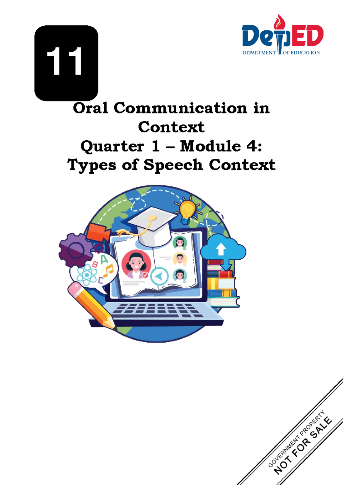 Q1 Oral Communication 11 Module 4 - Oral Communication in Context ...