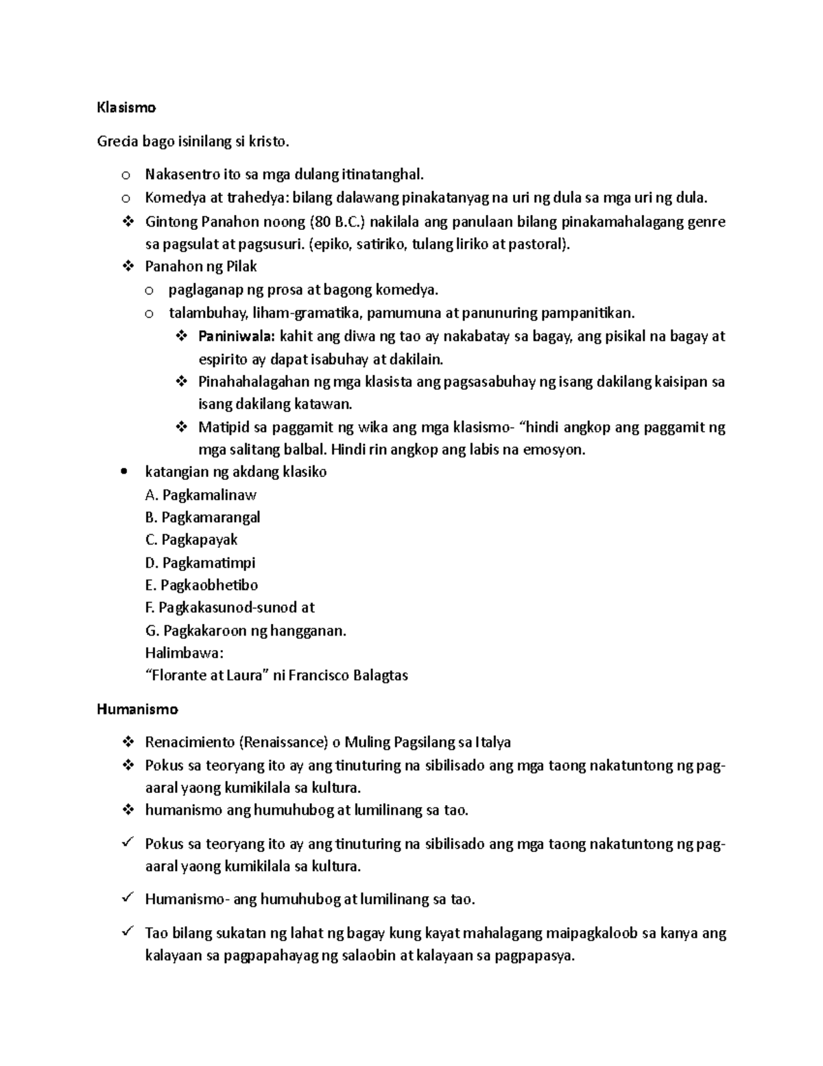 Teoryang-Klasismo at Humanismo - Klasismo Grecia bago isinilang si ...