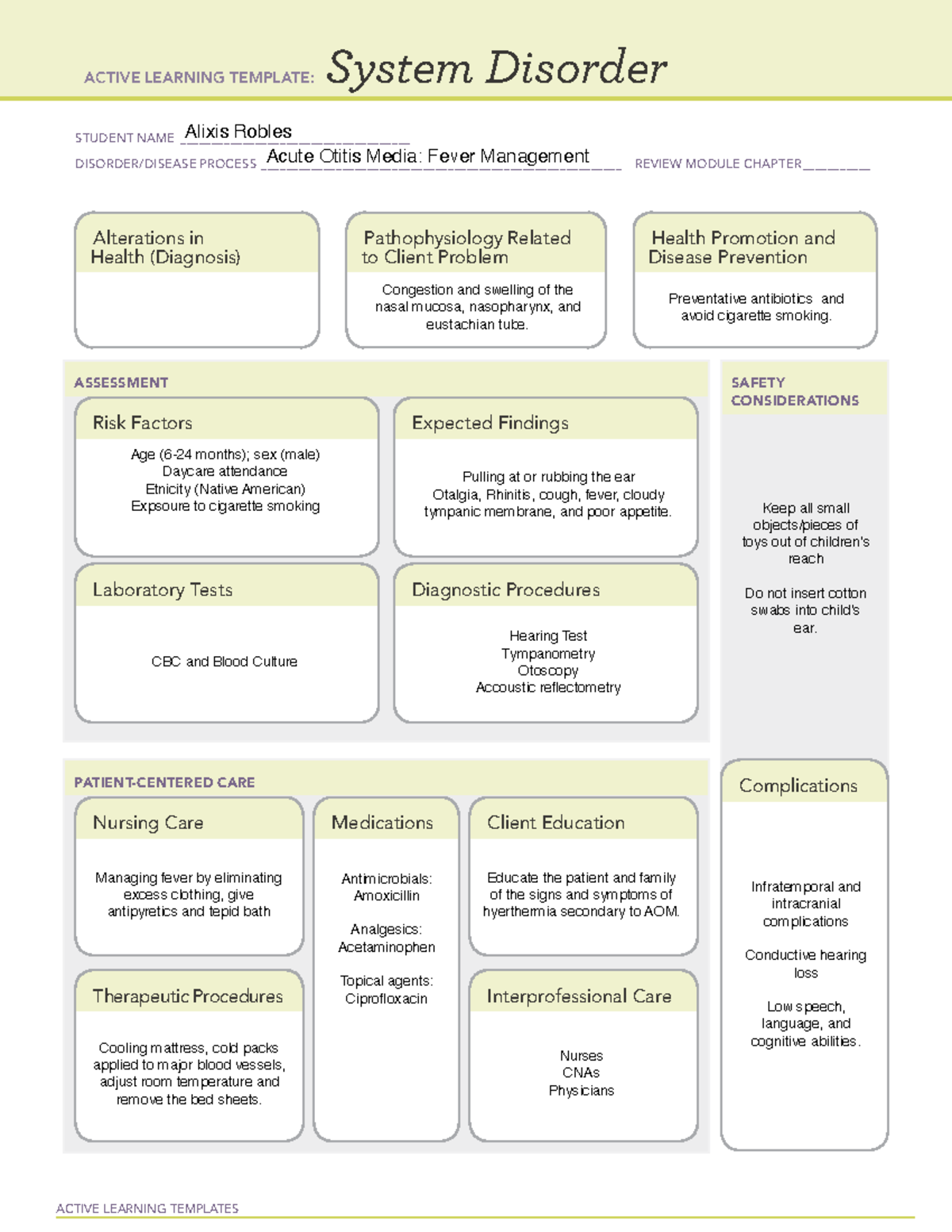 System Disorder robles - ACTIVE LEARNING TEMPLATES System Disorder ...