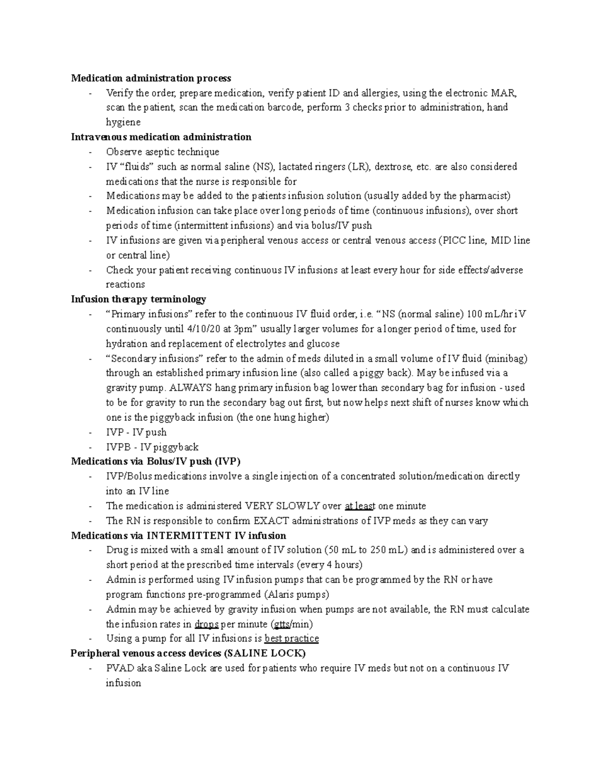 4 10 Medication Administration - Medication administration process ...
