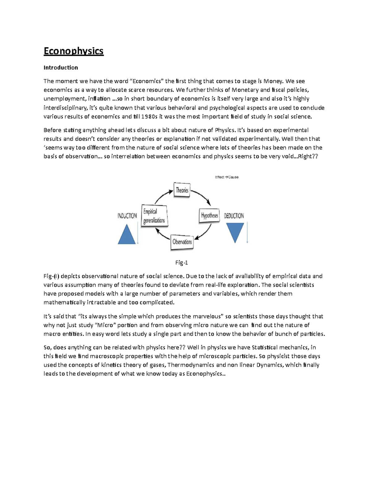 Document - Ayush - Econophysics - Econophysics Introduction The moment ...
