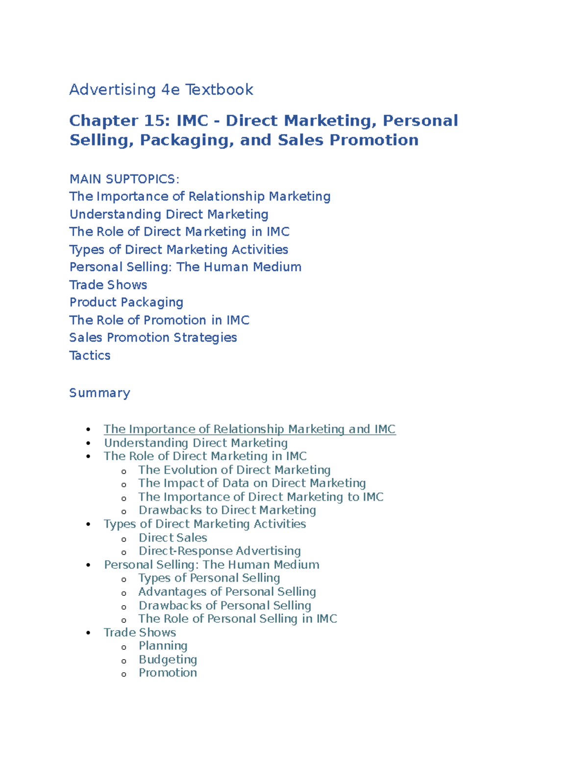 Chapter 15 Advertising 4e - IMC Direct Marketing, Personal Selling ...
