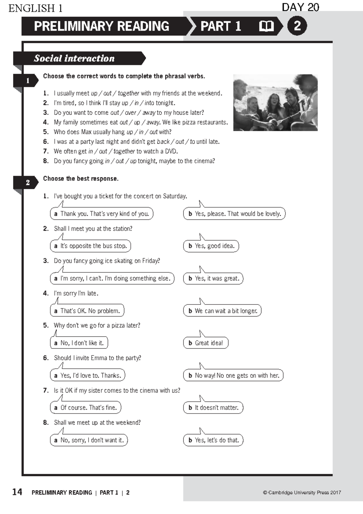 1. E1 - Day 20 - Reading P1 - 14 PRELIMINARY READING | PART 1 | 2 ...