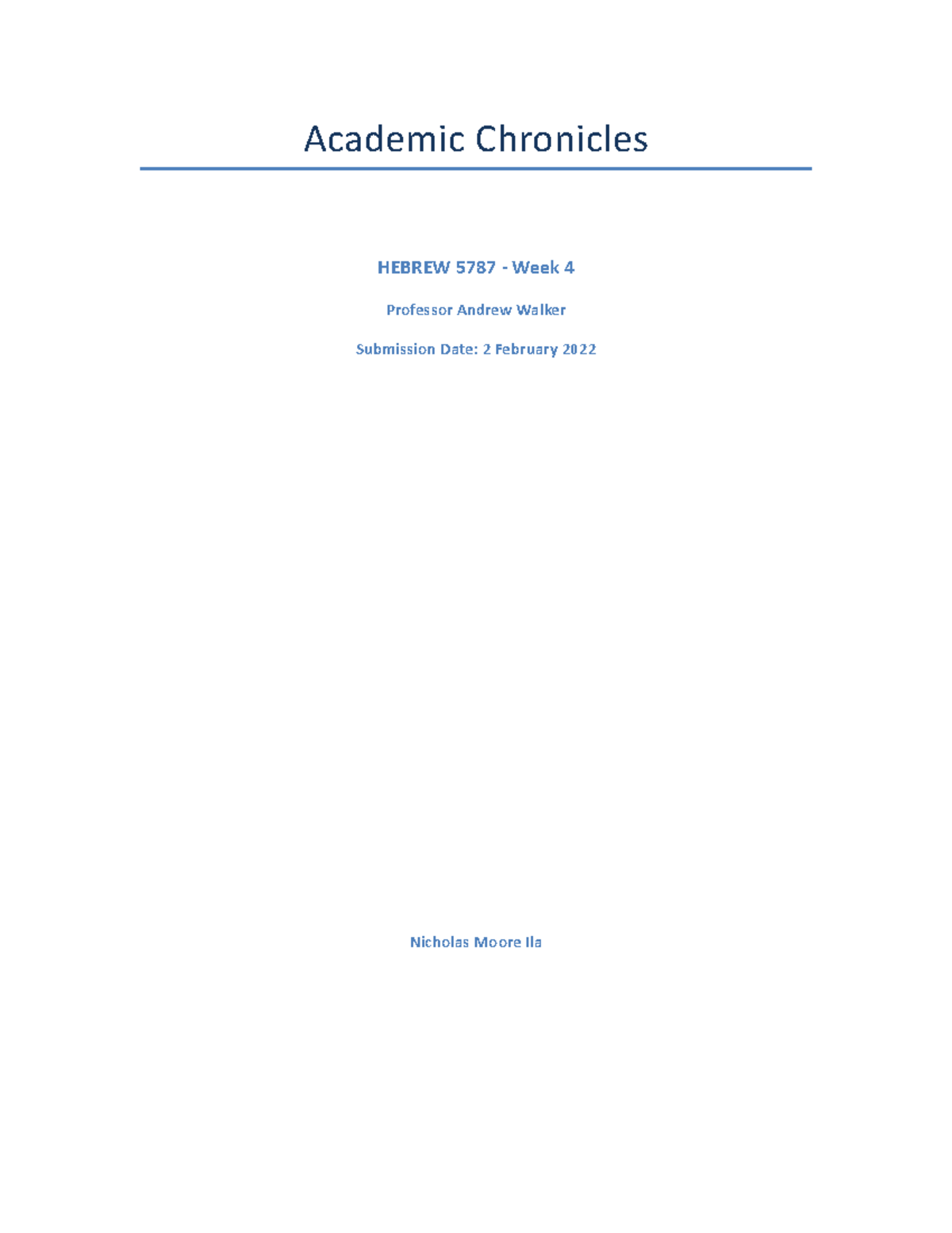 Hebrew-5787-Academic Chronicles - Academic Chronicles HEBREW 5787 ...