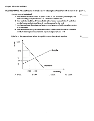 Chapter 3 Practice Problems - Chapter 3 Practice Problems MULTIPLE CHOICE. Choose the one - Studocu