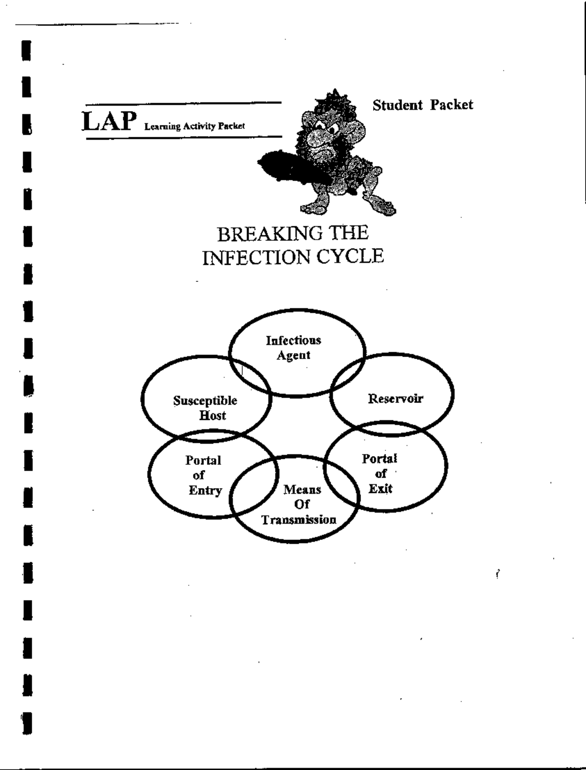LAP Infection Control - jjbjhbjh - Student Packet LAP Learning Activity Packet BREAKING THE ...