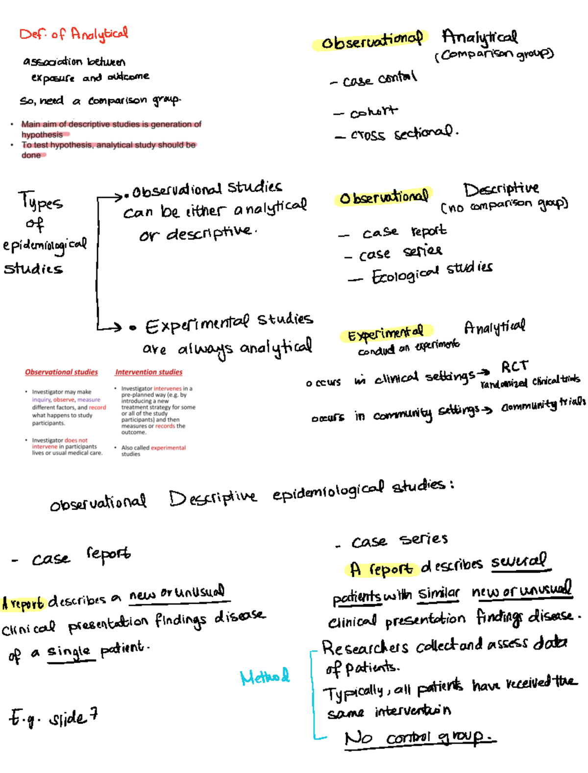 Descriptive studies 1 - Def of Analytical observational Analytical ...