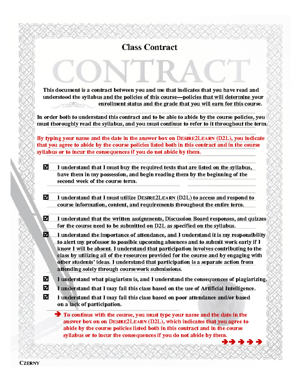 Class Contract.Composition Online - Class Contract This document is a ...