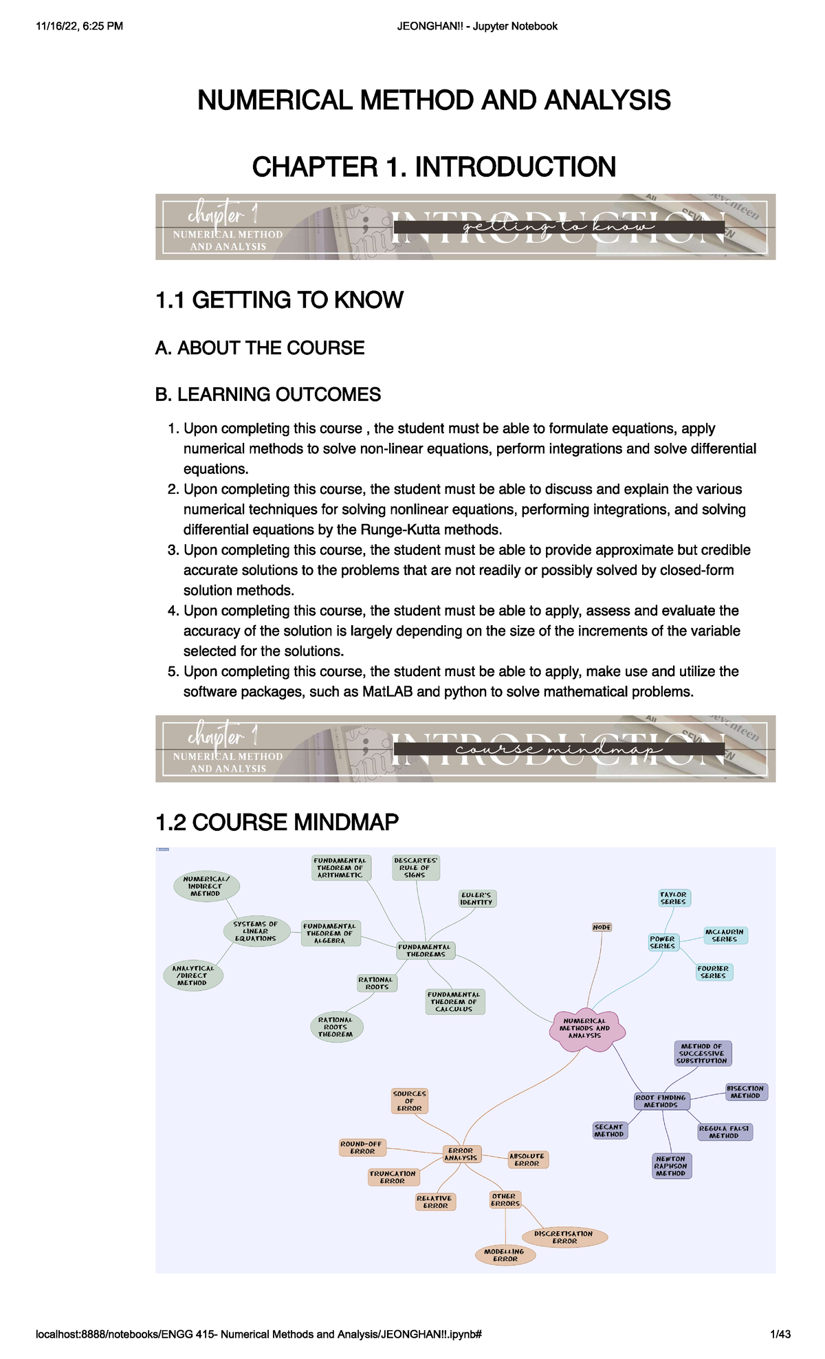 ENGG415_PORTFOLIO - Numerical Methods - Studocu
