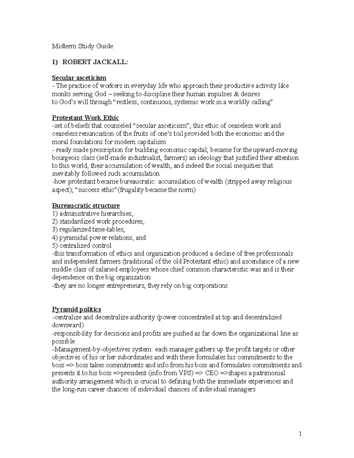 PHIL 305 Midterm Notes/Study Guide - Midterm Study Guide 1) ROBERT ...