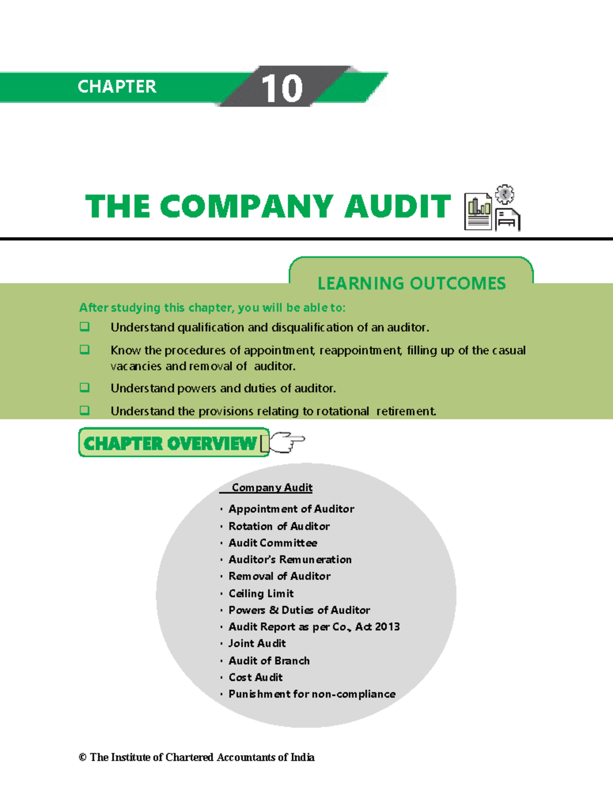 Chapter 10 - Company audit - LEARNING OUTCOMES THE COMPANY AUDIT After ...