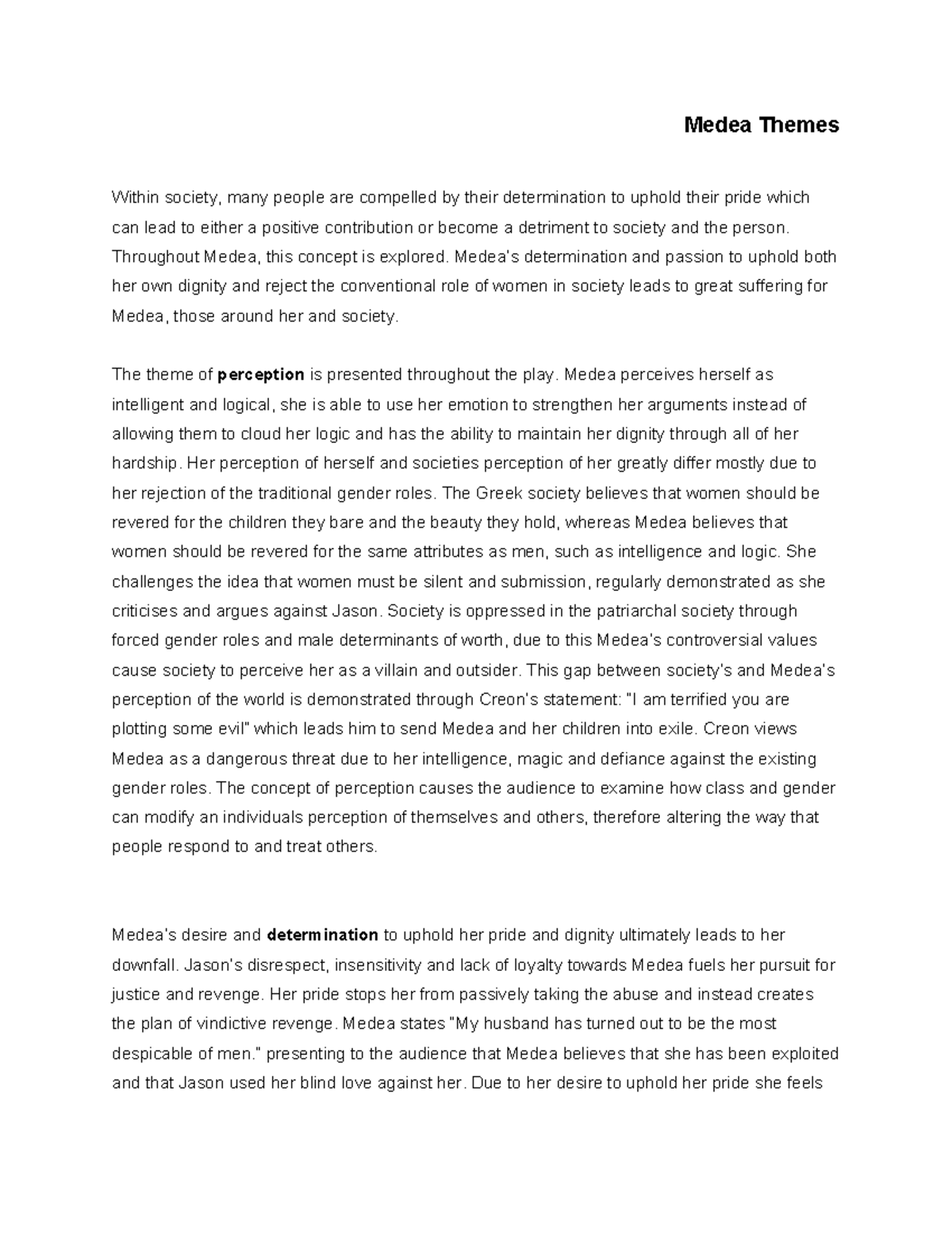 Medea Play Themes Essay 2021 - Medea Themes Within society, many people ...