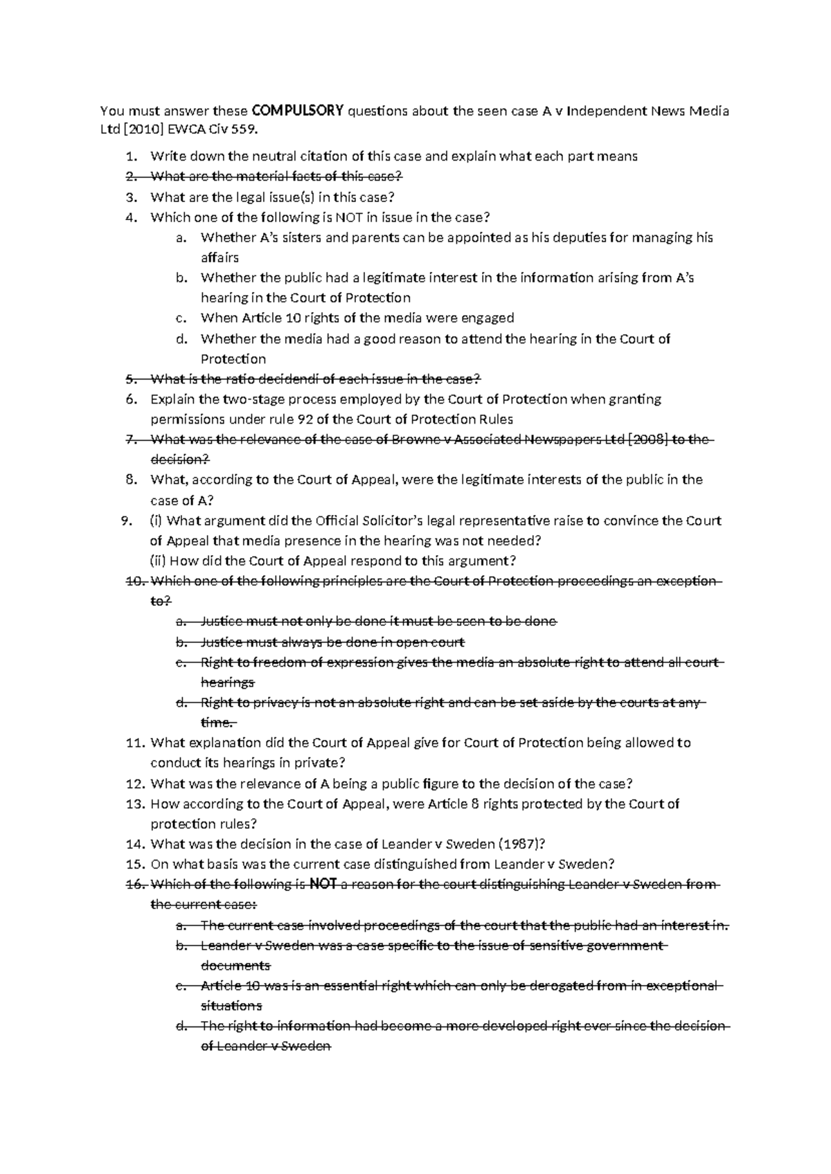 Part A sample questions - You must answer these COMPULSORY questions ...