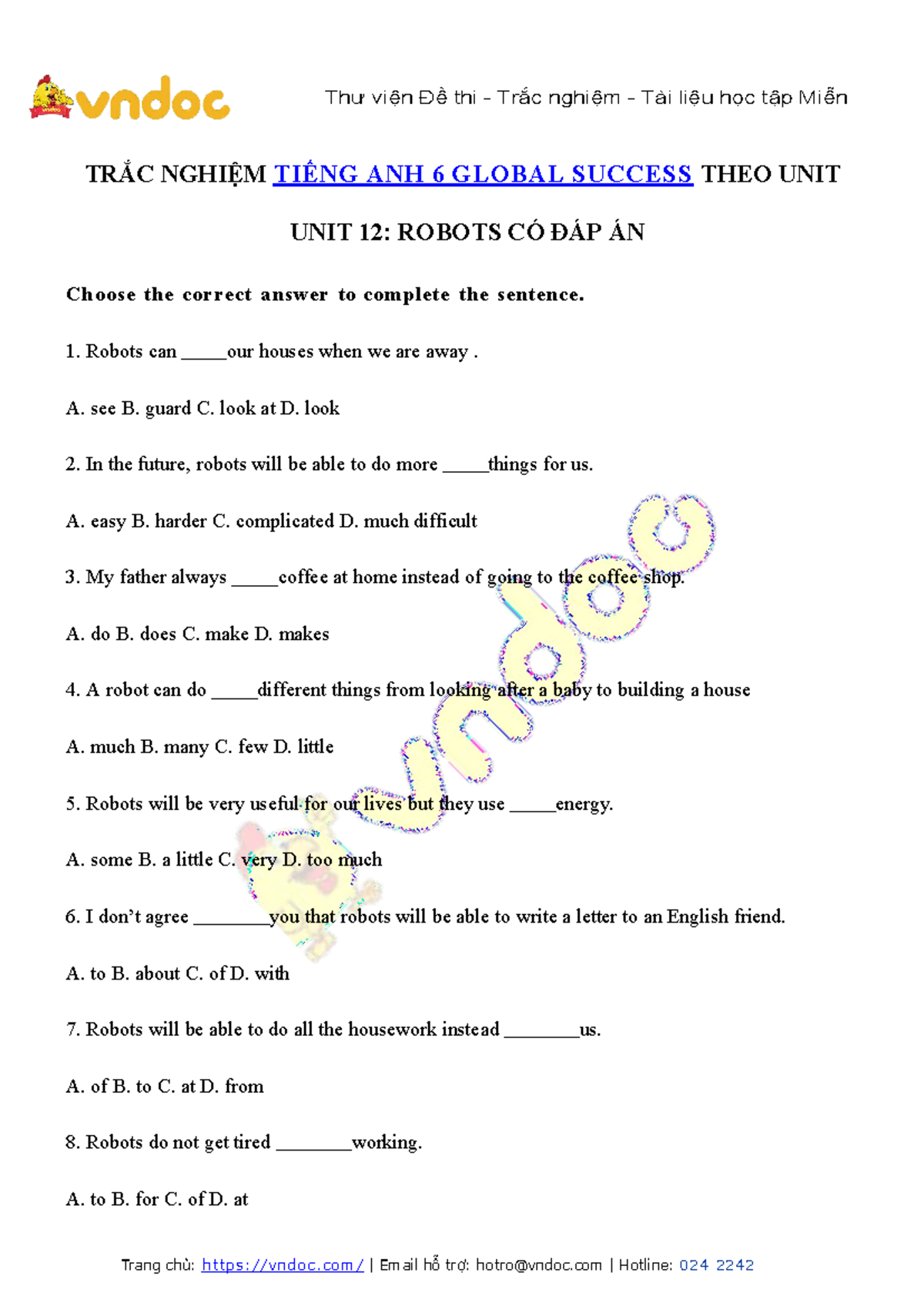 Bai tap tieng anh lop 6 global success unit 12 - phí Trang chủ: h t tp s : // v nd oc. com ...