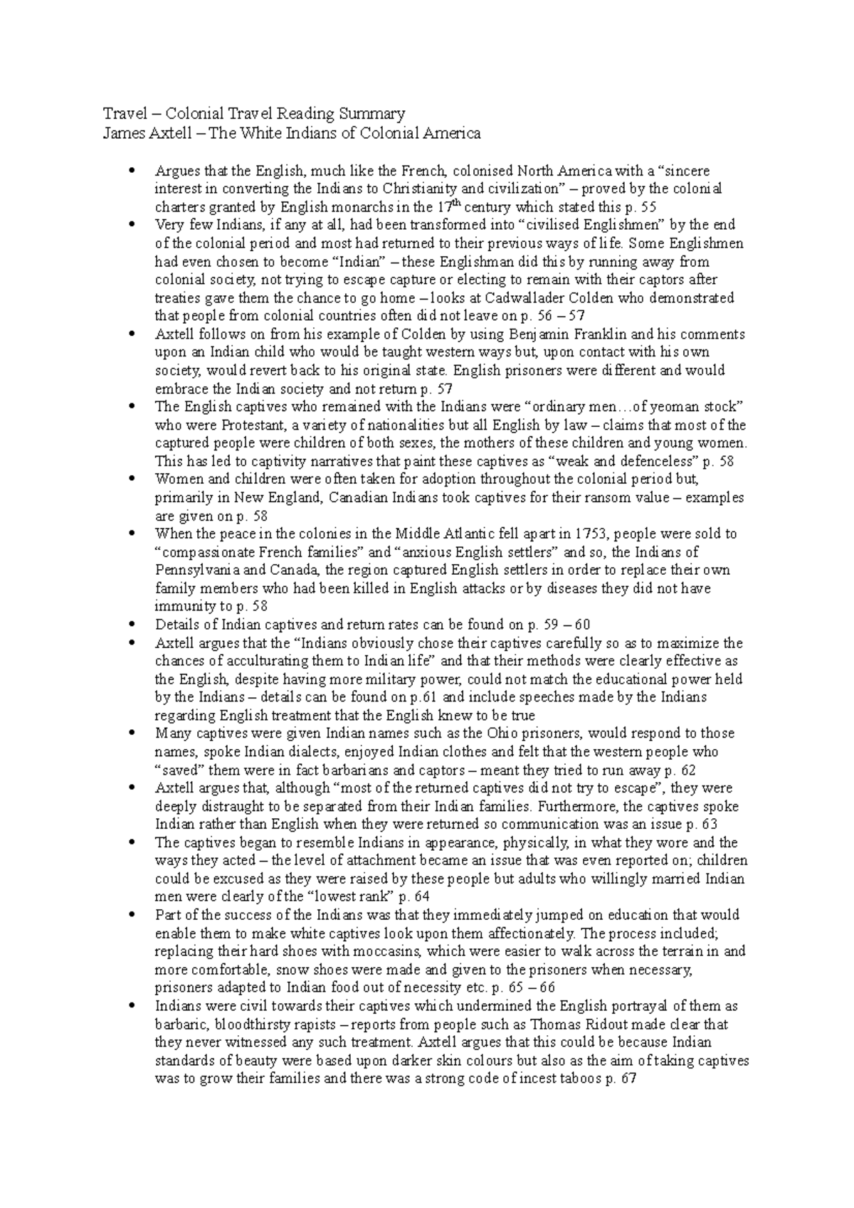 Travel - Colonial Travel Reading Summary - Travel – Colonial Travel ...