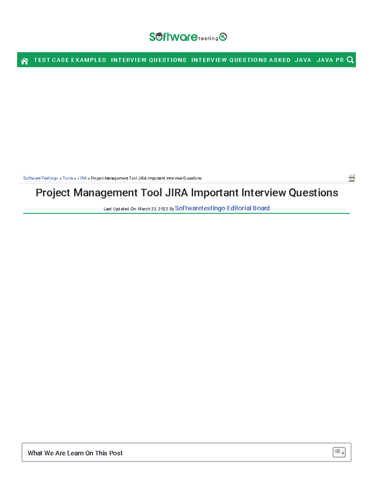 Project Management Tool JIRA Important Interview Questions - Defect ...