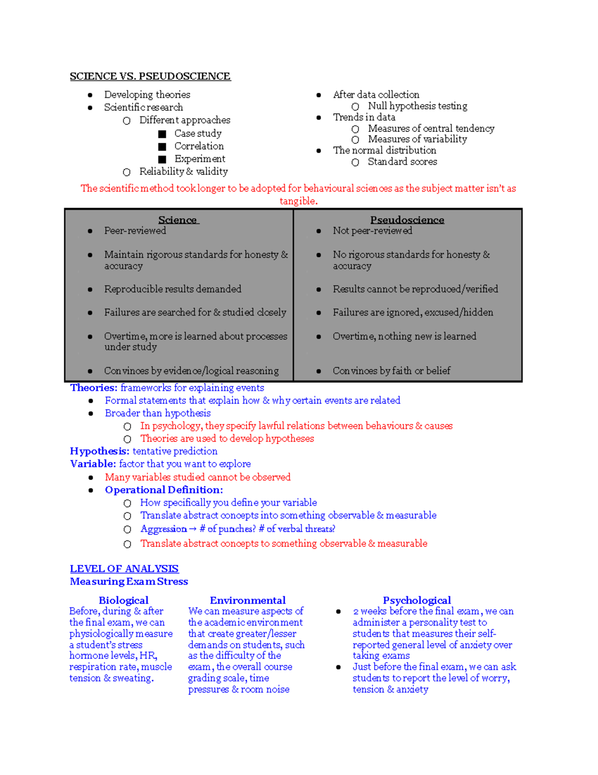 2. Appendix Methods - Statistics - SCIENCE VS. PSEUDOSCIENCE Developing ...
