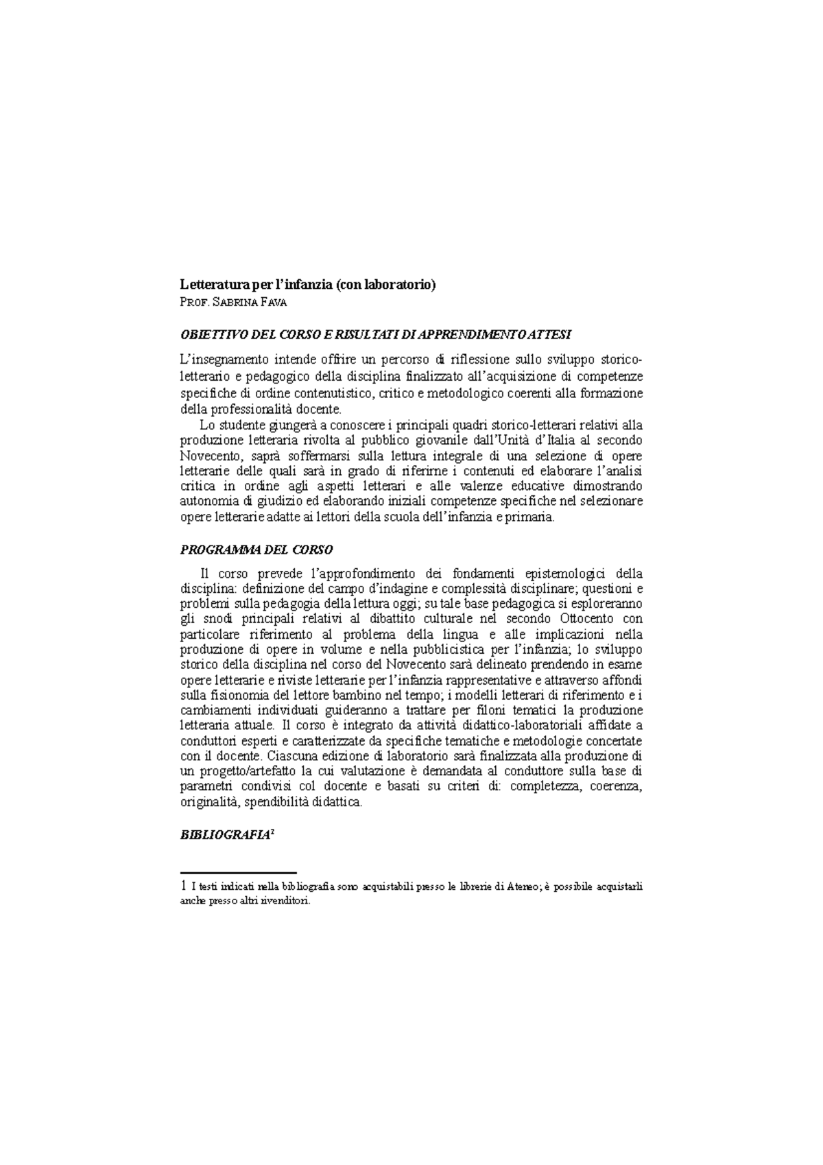 Letteratura infanzia - Letteratura per l’infanzia (con laboratorio ...