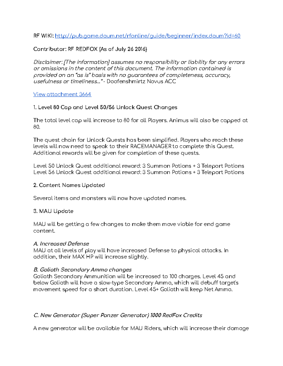 RF Major Updates - Notes by the Contributor - RF WIKI: - Studocu