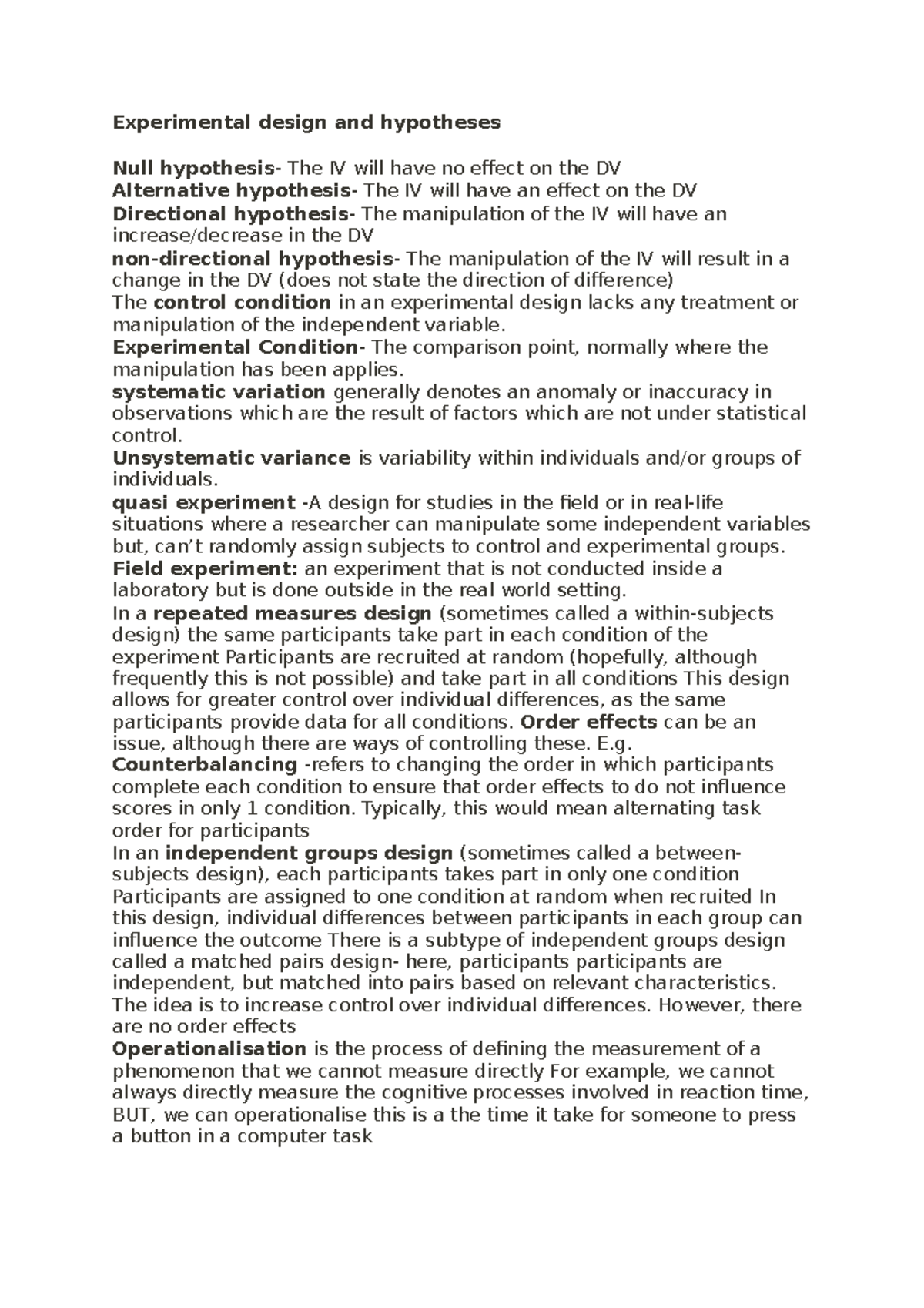 Experimental design and hypotheses - Experimental Condition- The ...