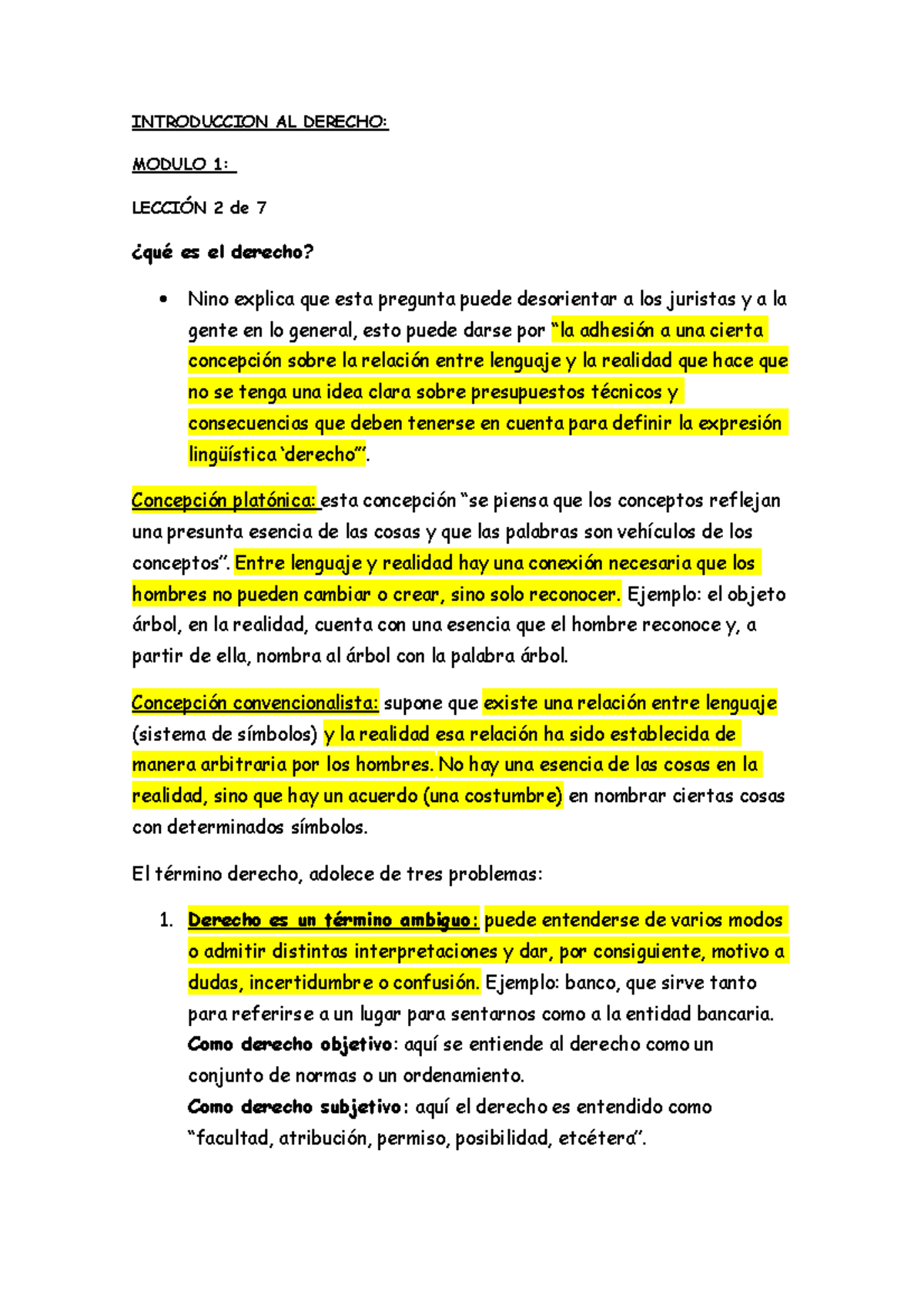 Introduccion Al Derecho M1 Resumen Introduccion Al Derecho Modulo