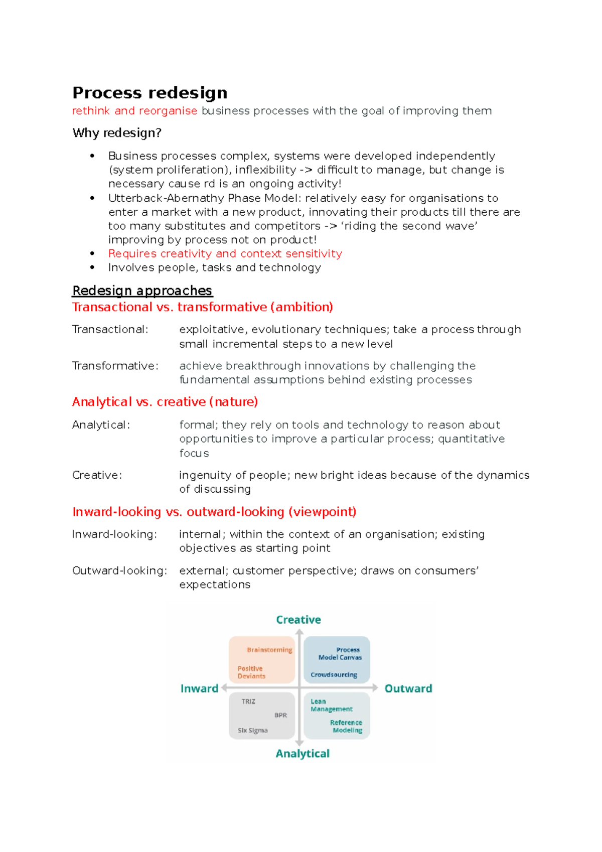 Process redesign - Process redesign rethink and reorganise business ...