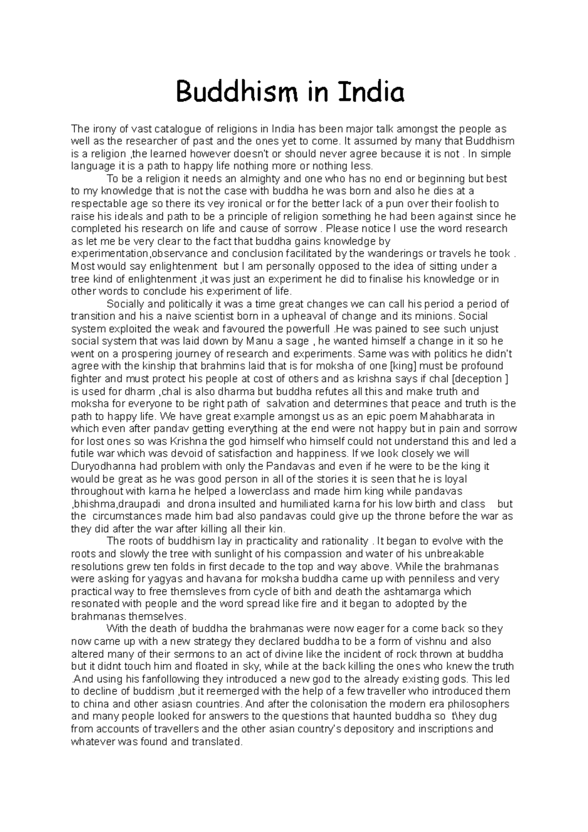 Buddhism in India - Buddhism in India The irony of vast catalogue of ...