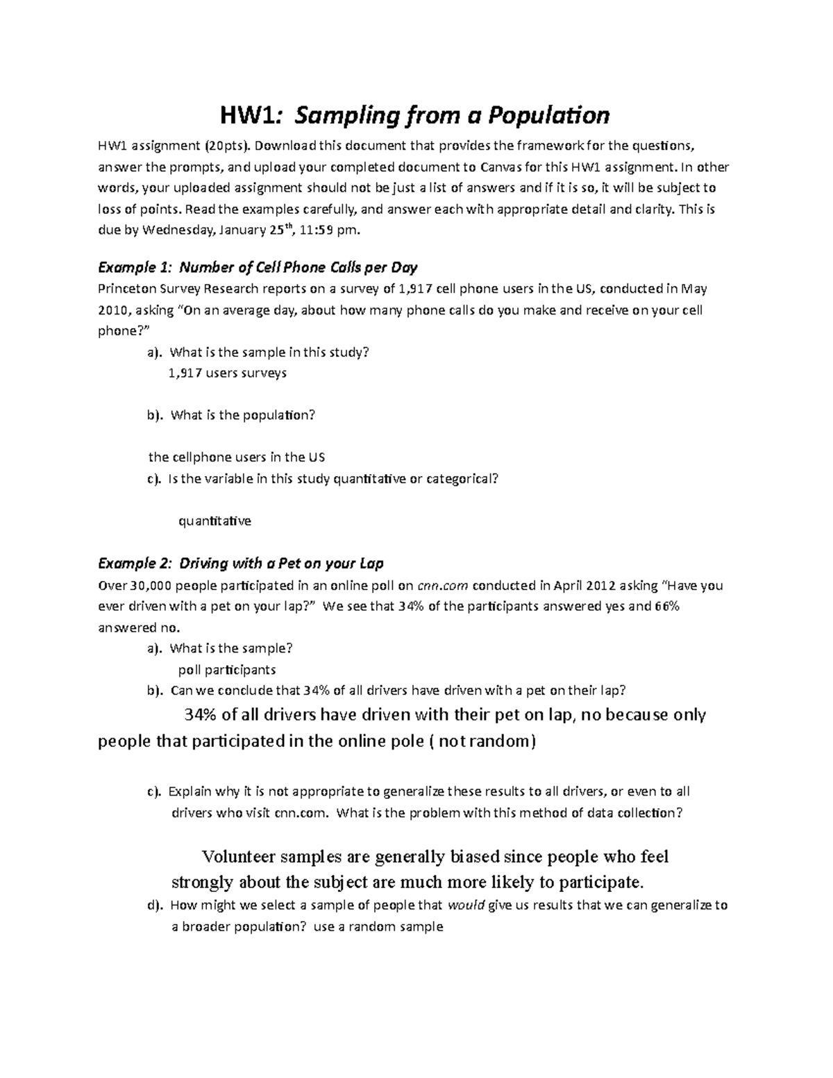 HW1-2 - assignments - HW1: Sampling from a Population HW1 assignment ...