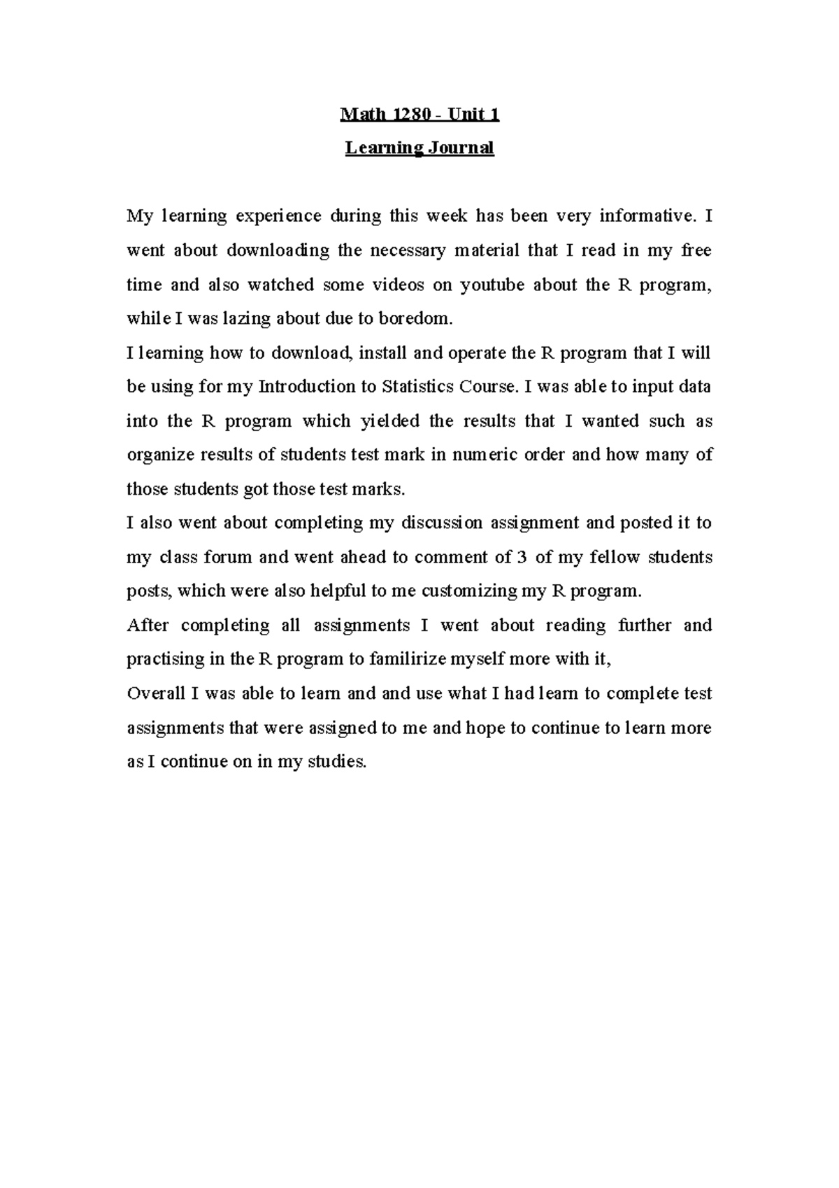 Math 1280 Learning Journal Unit 1 - Math 1280 - Unit 1 Learning Journal ... Math 1280 Learning Journal Unit 1 - Math 1280 - Unit 1 Learning Journal ...