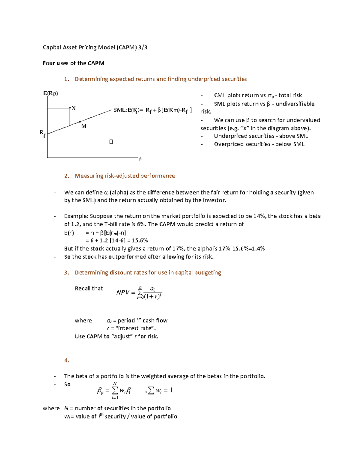 Capital Asset Pricing Model 3 of 3 - Capital Asset Pricing Model (CAPM ...