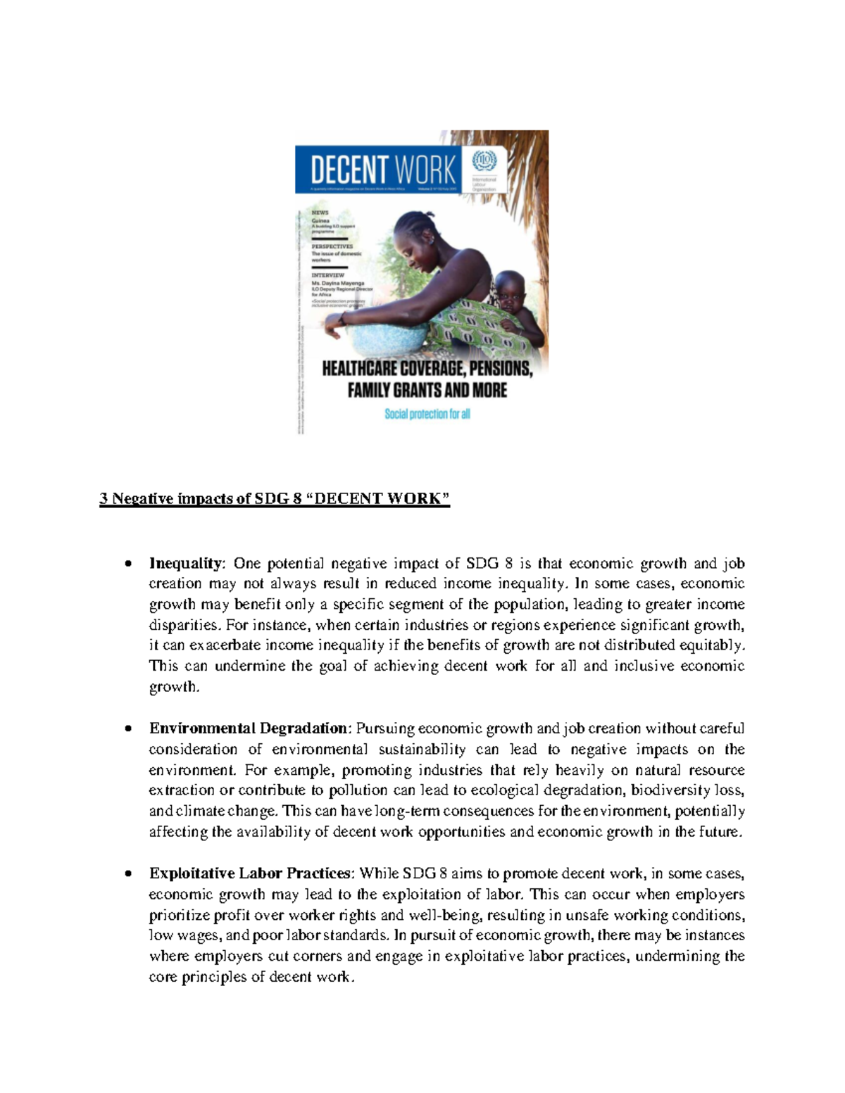 3 Negative impacts of SDG 8 (PAD350) - 3 Negative impacts of SDG 8 ...