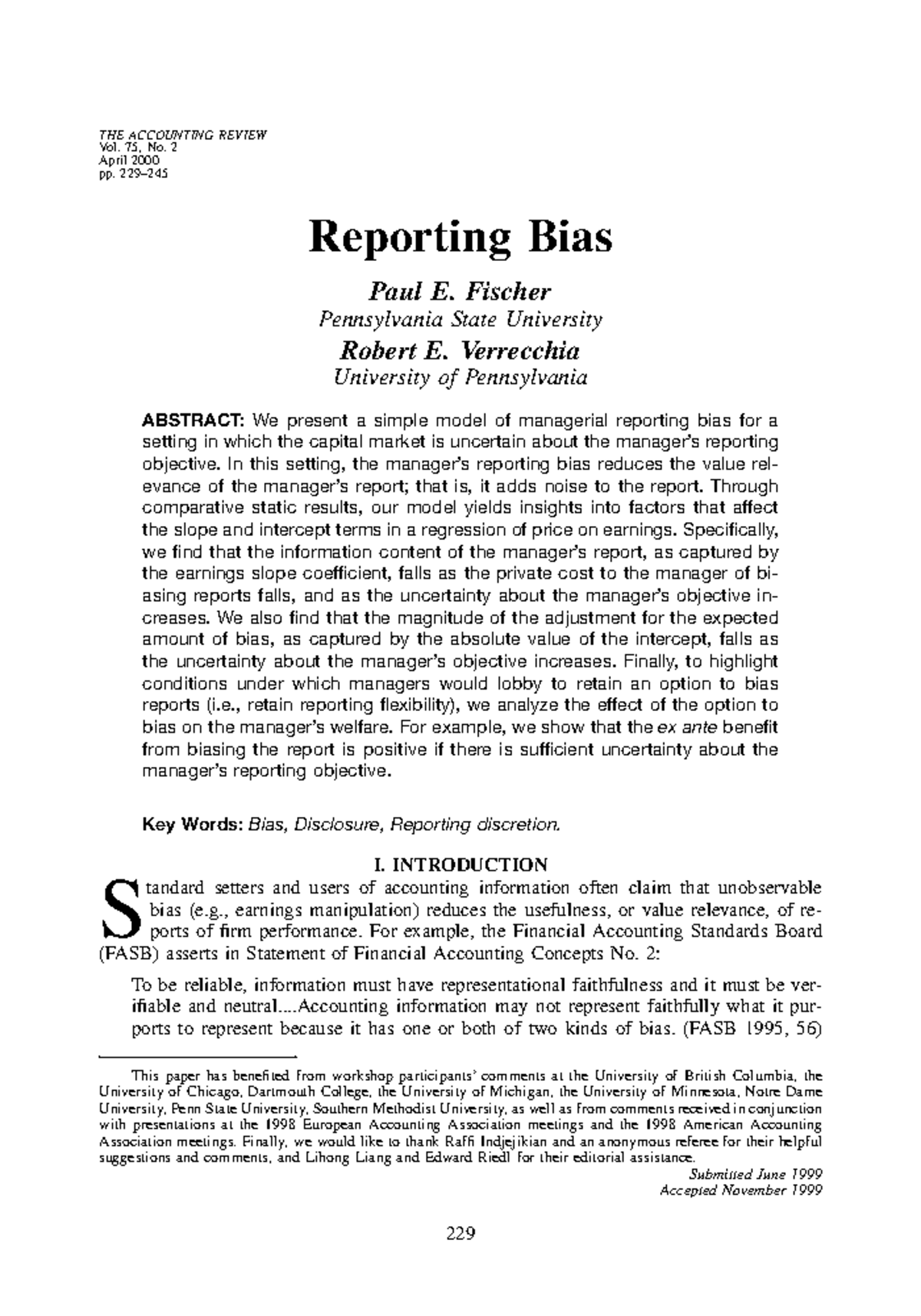 Reporting Bias - Reports are a form of delivering news, information ...