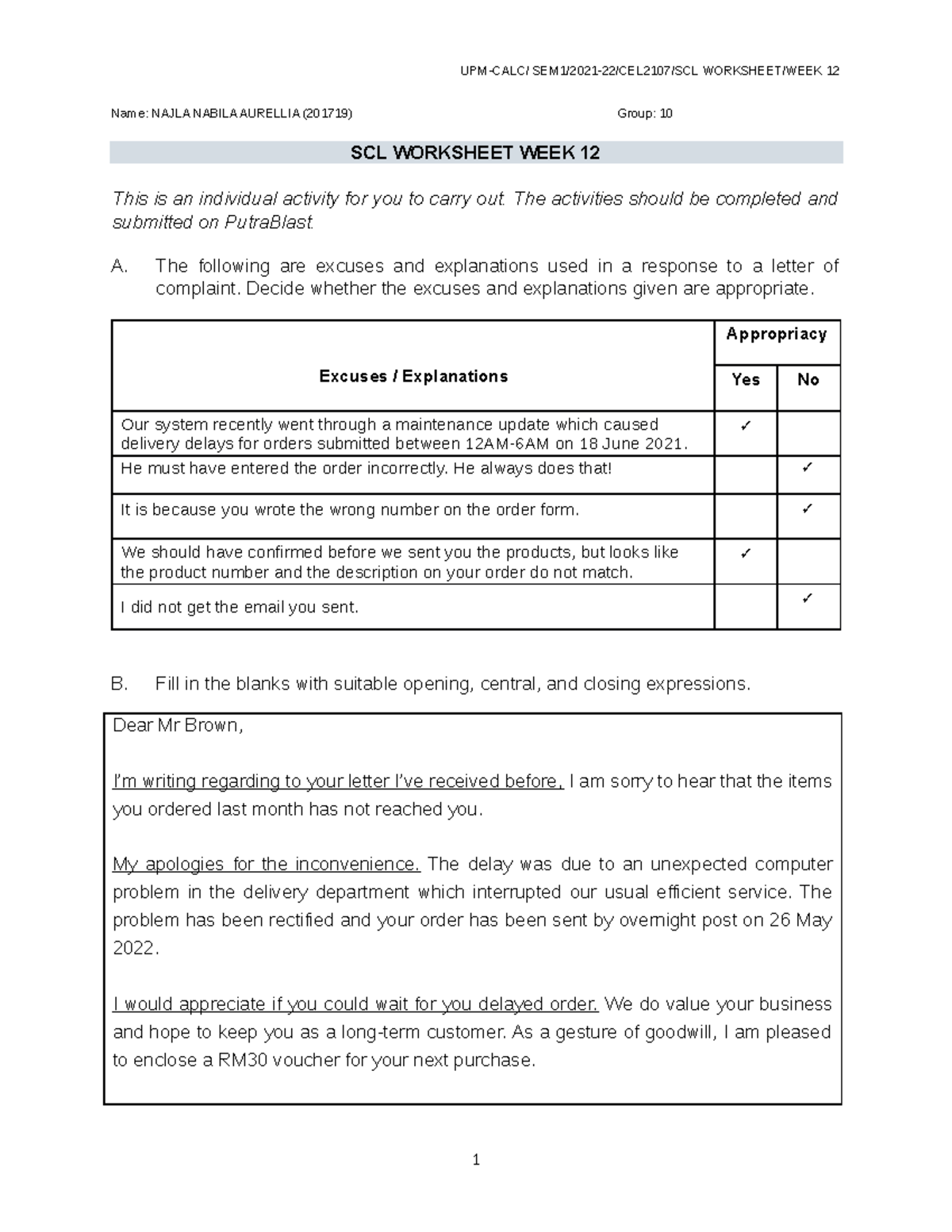 CEL2107 SCL Worksheet WEEK 12 - UPM-CALC/ SEM1/2021-22/CEL2107/SCL ...