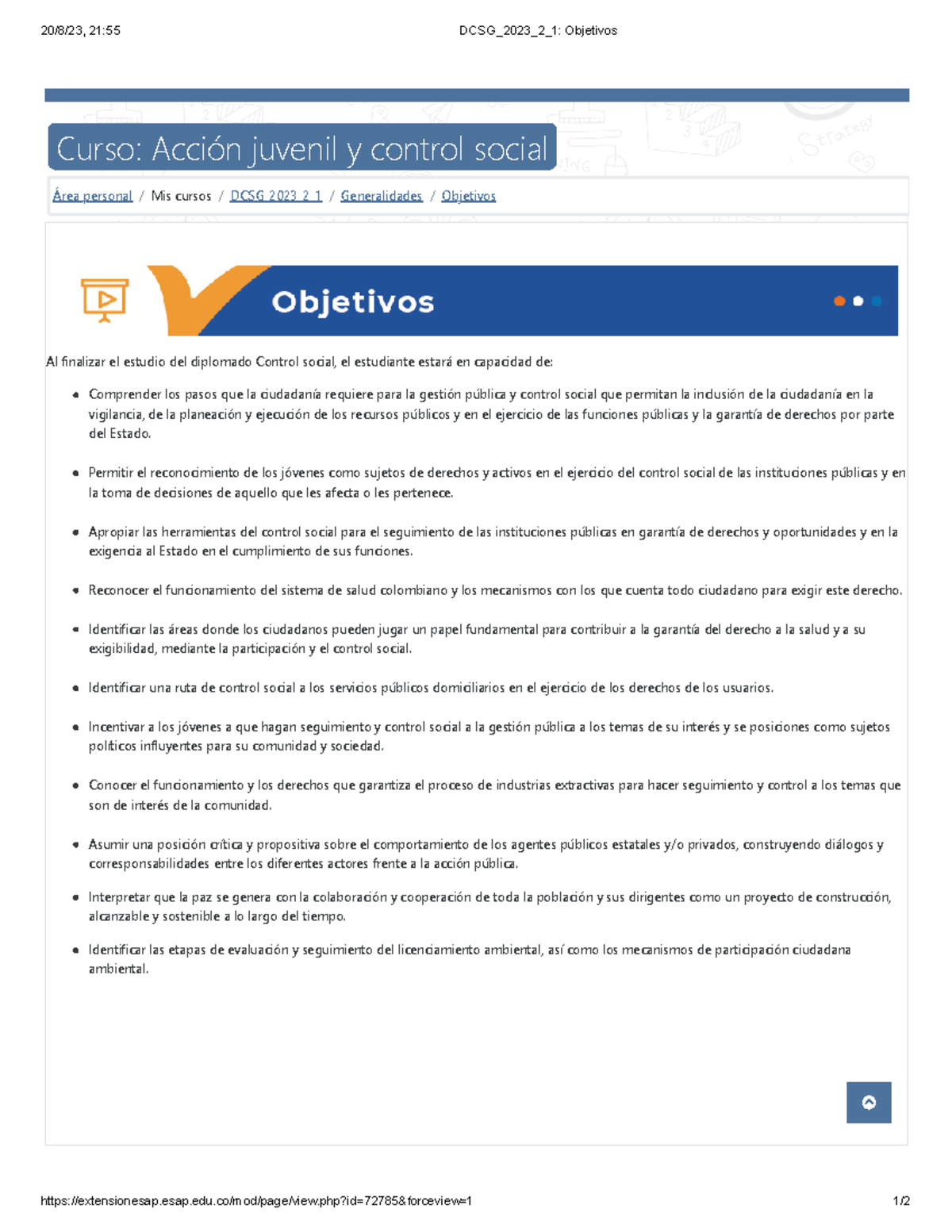 DCSG 2023 2 1 Objetivos - wgweroigewoieopgujoiergjewg - 20/8/23, 21:55 ...