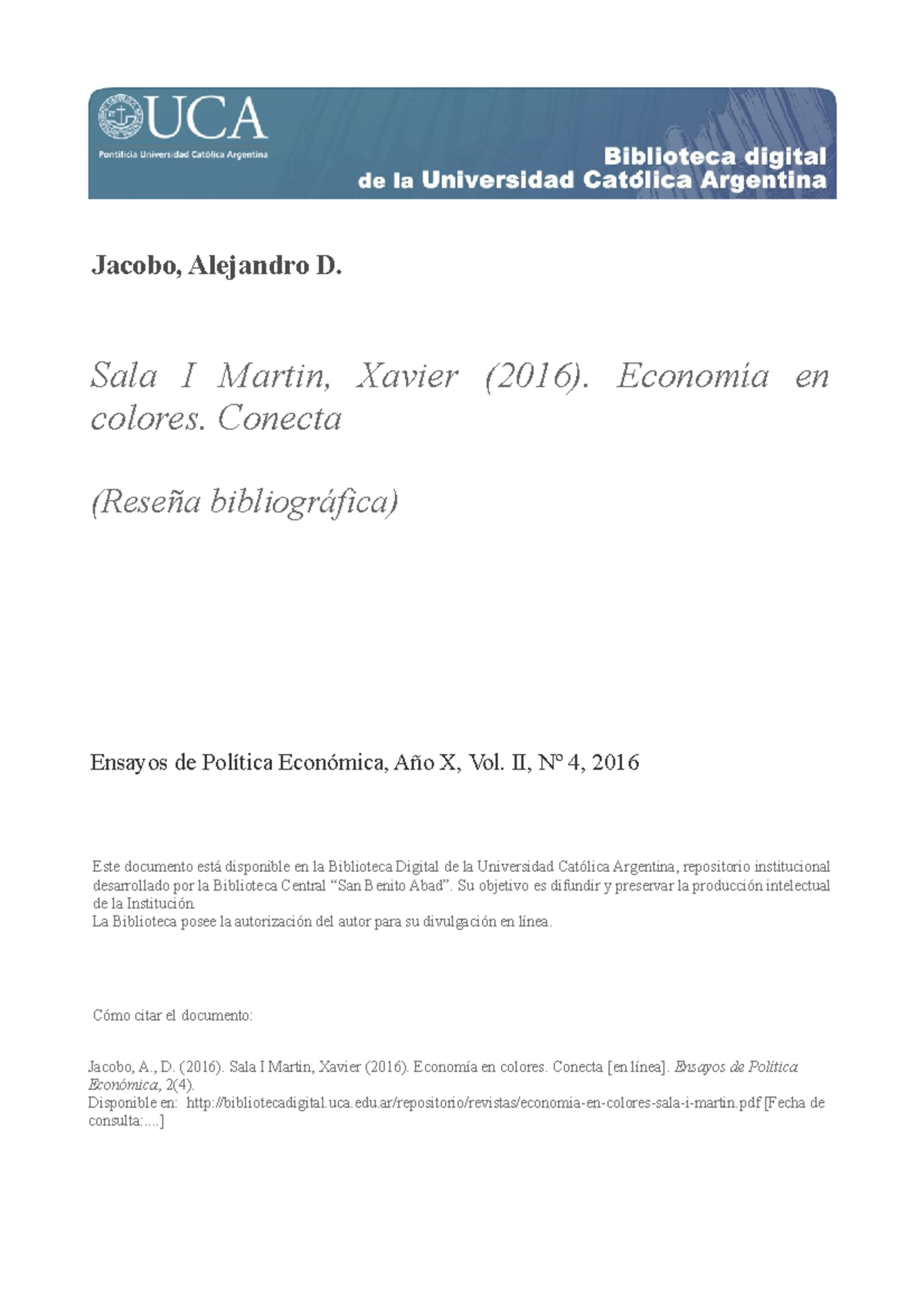 Economia en colores sala i martin - Jacobo, Alejandro D. Sala I Martin ...