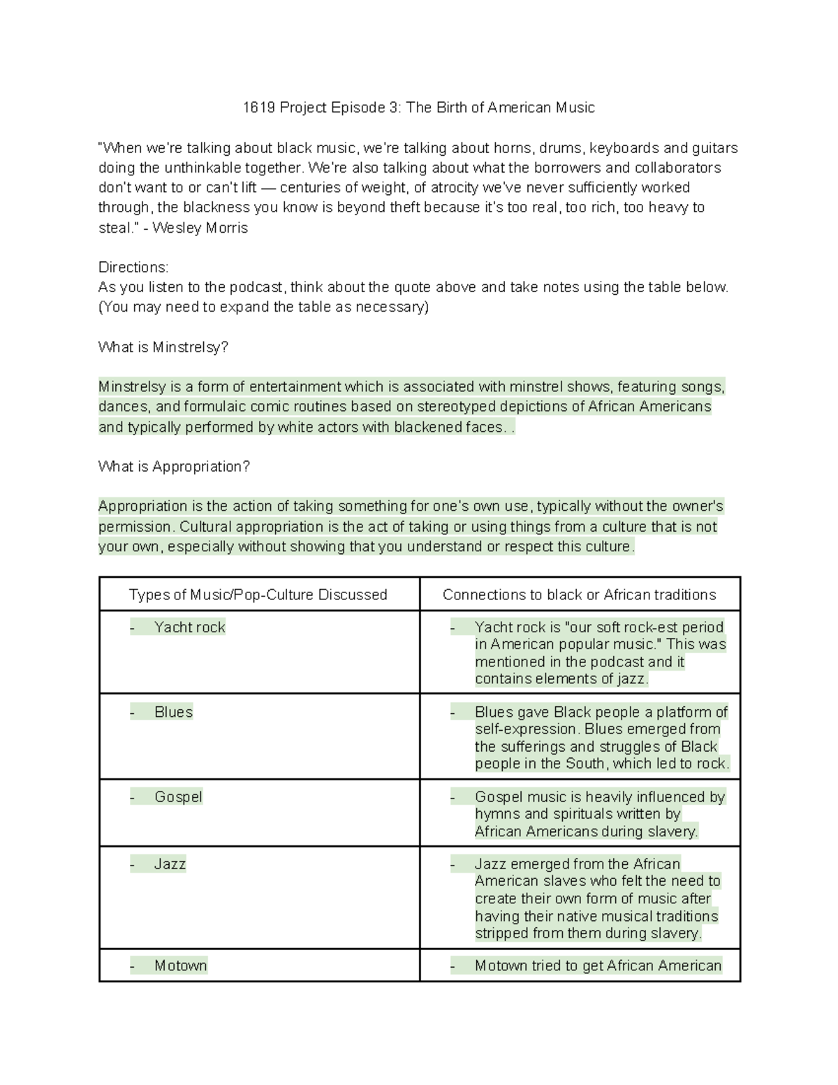Scarlett Boggs 1619 Project Episode 3 Template - 1619 Project Episode 3 ...