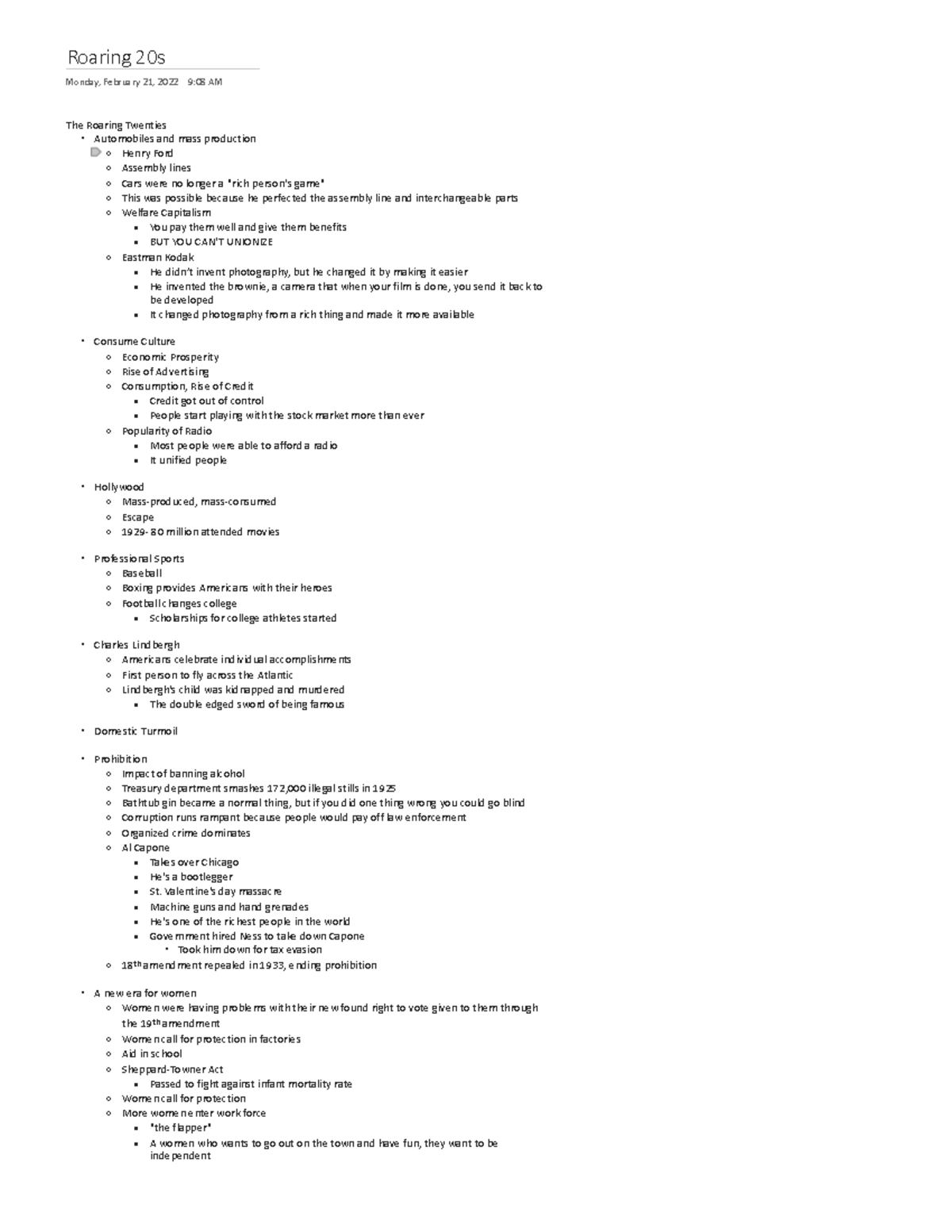 Roaring 20s - Roaring 20s Monday, February 21, 2022 9:08 AM The Roaring ...