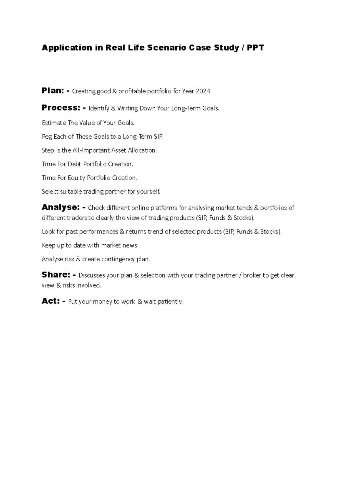 Application in Real Life Scenario Case Study - Estimate The Value of ...